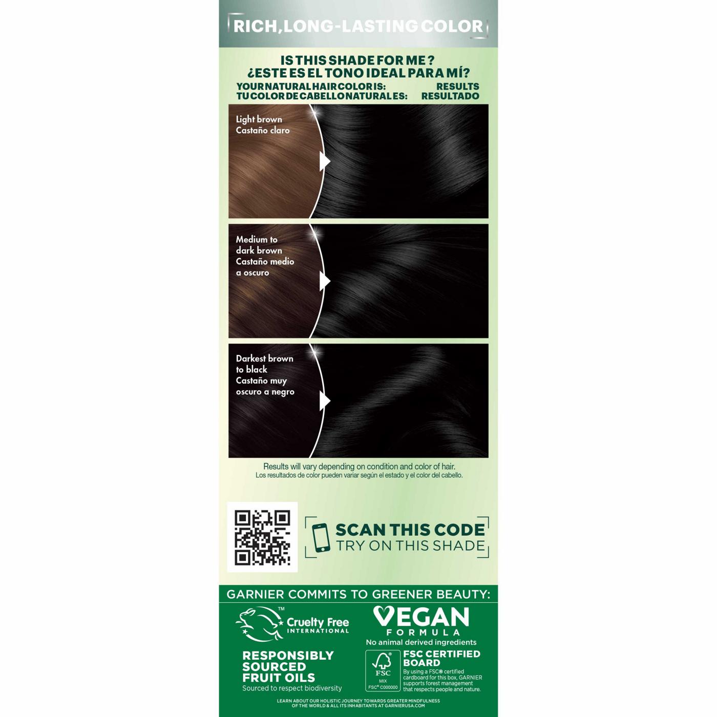 Garnier Nutrisse Nourishing Hair Color Creme with Five Oils - 10 Black ...