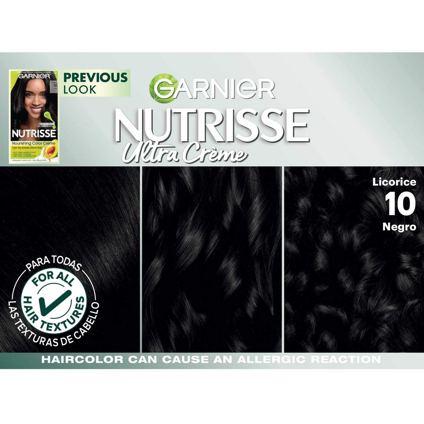 Garnier Nutrisse Nourishing Hair Color Creme with Five Oils - 10 Black ...
