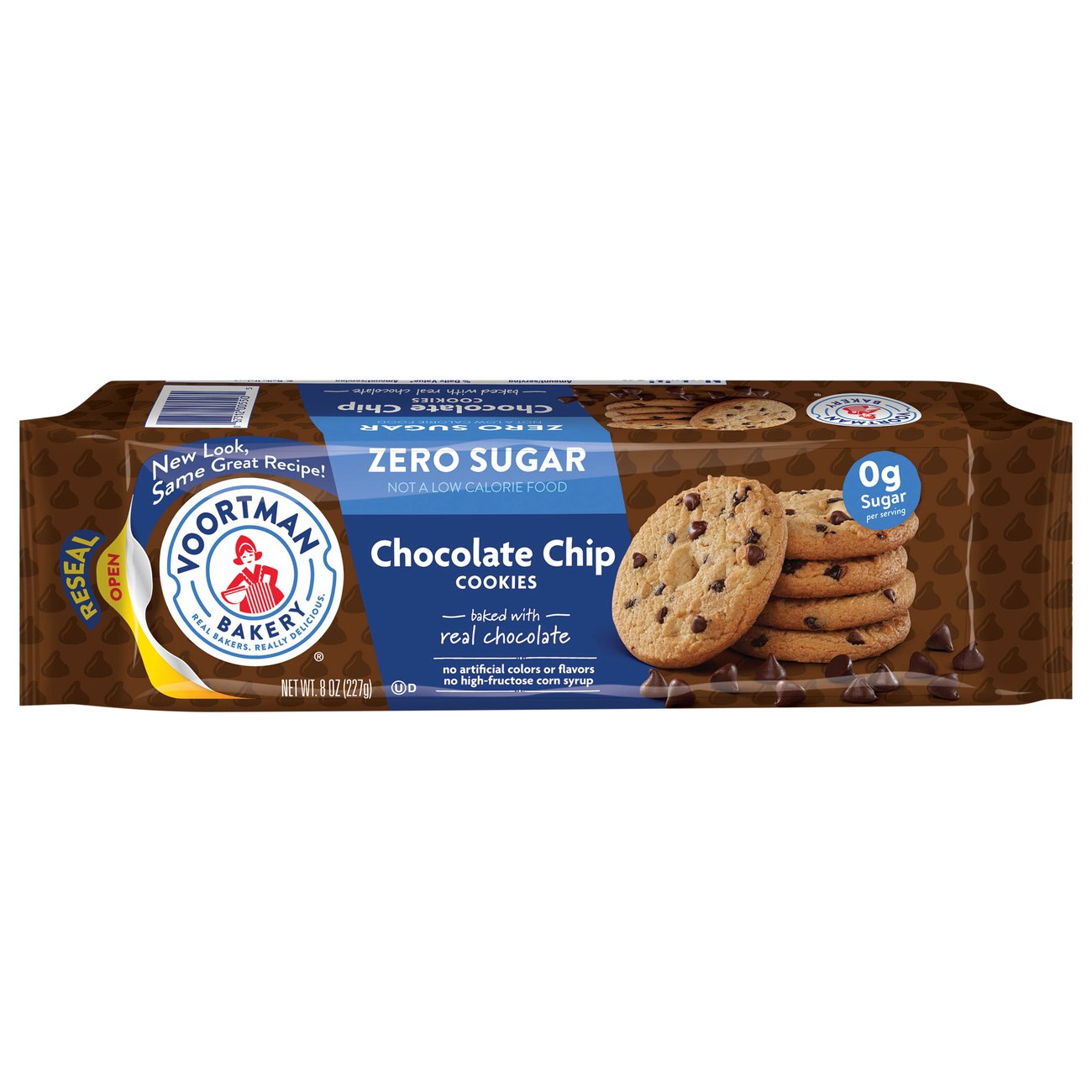Voortman Bakery Zero Sugar Chocolate Chip Cookies - Shop Cookies at H-E-B