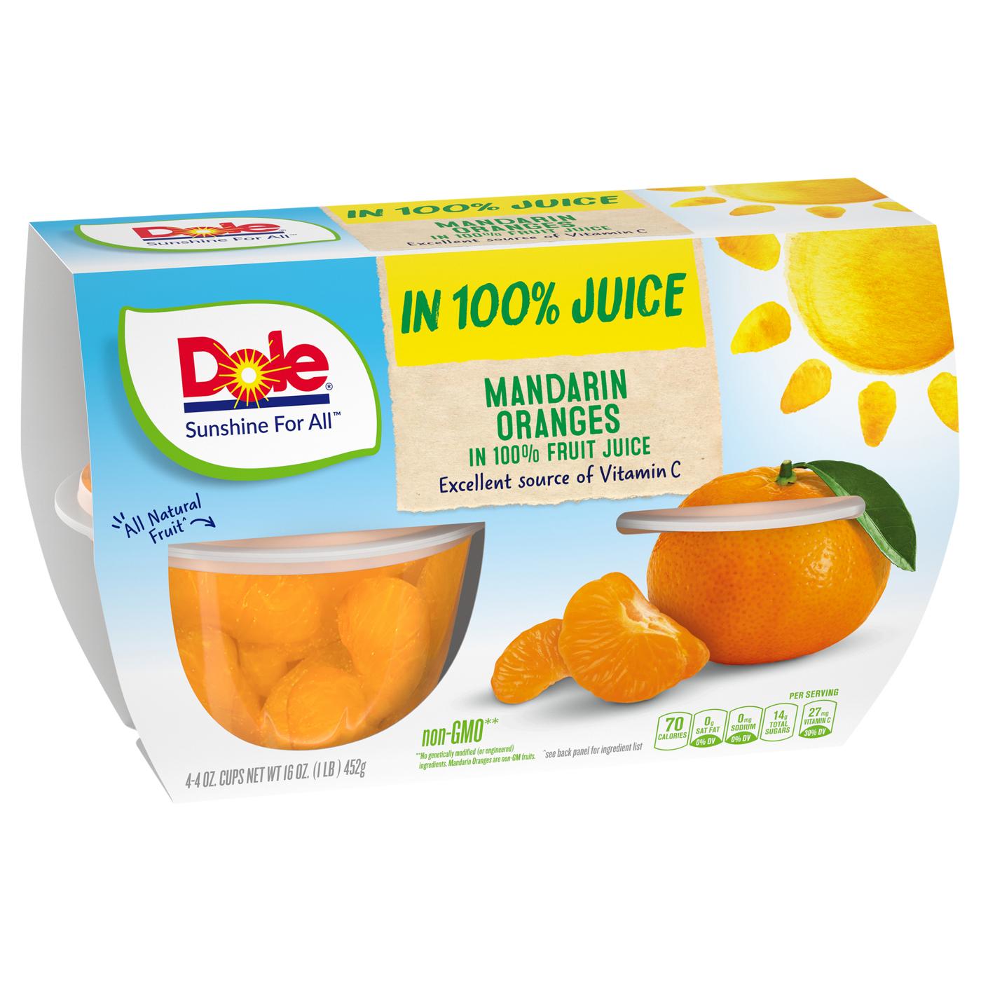Dole Fruit Bowls - Mandarin Oranges in 100% Juice - Shop Citrus at H-E-B