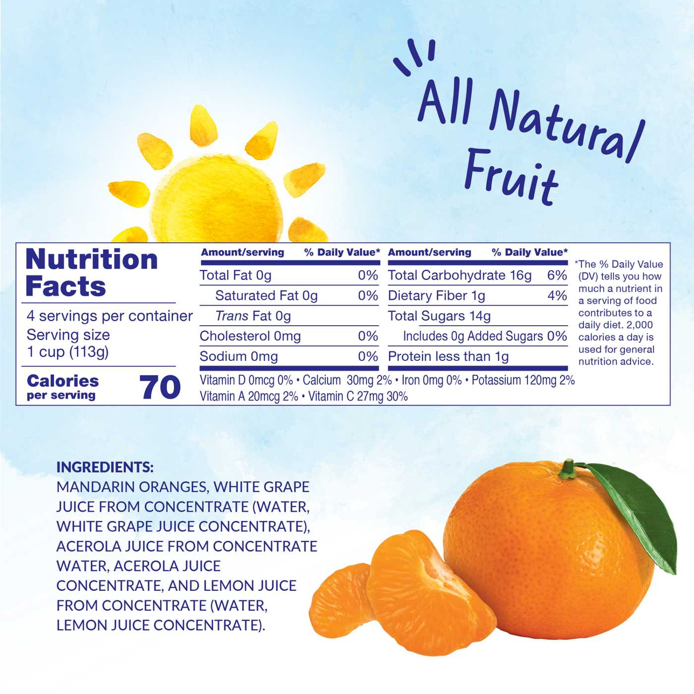 Dole Fruit Bowls - Mandarin Oranges in 100% Juice - Shop Citrus at H-E-B