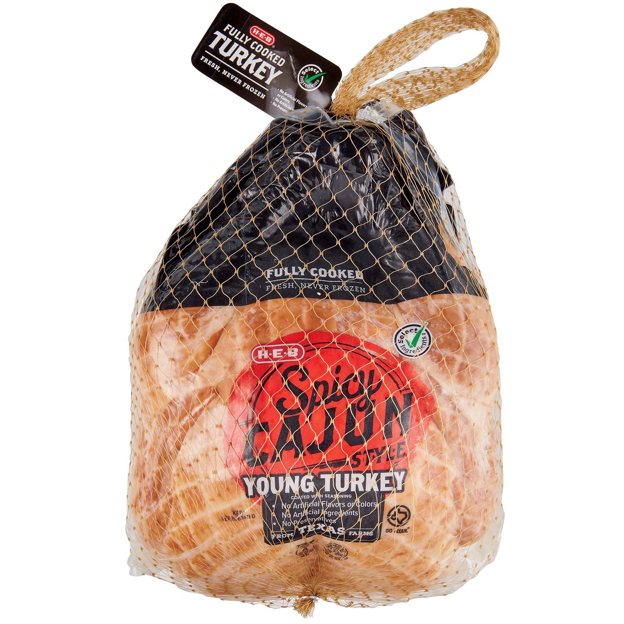 H-E-B Fully Cooked Spicy Cajun Whole Young Turkey | Low Prices ...
