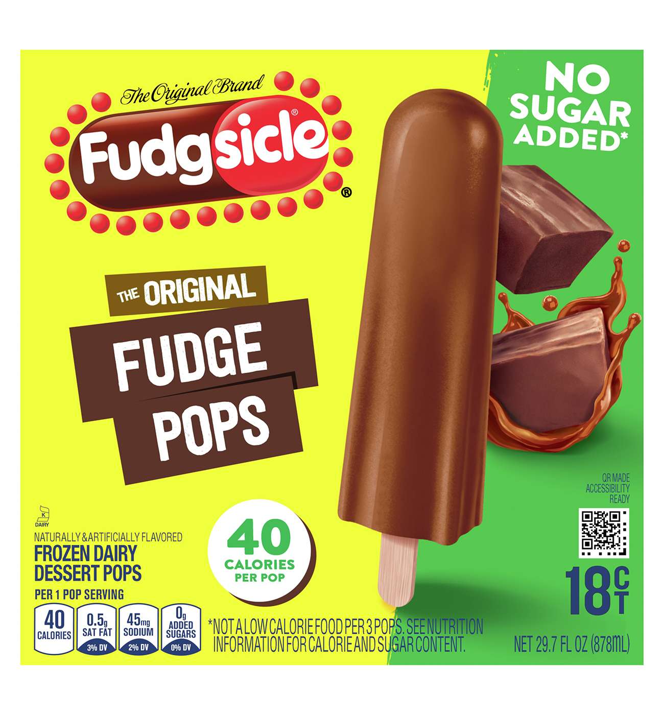 Popsicle Fudgsicle No Sugar Added Original Fudge Pops - Shop Bars ...