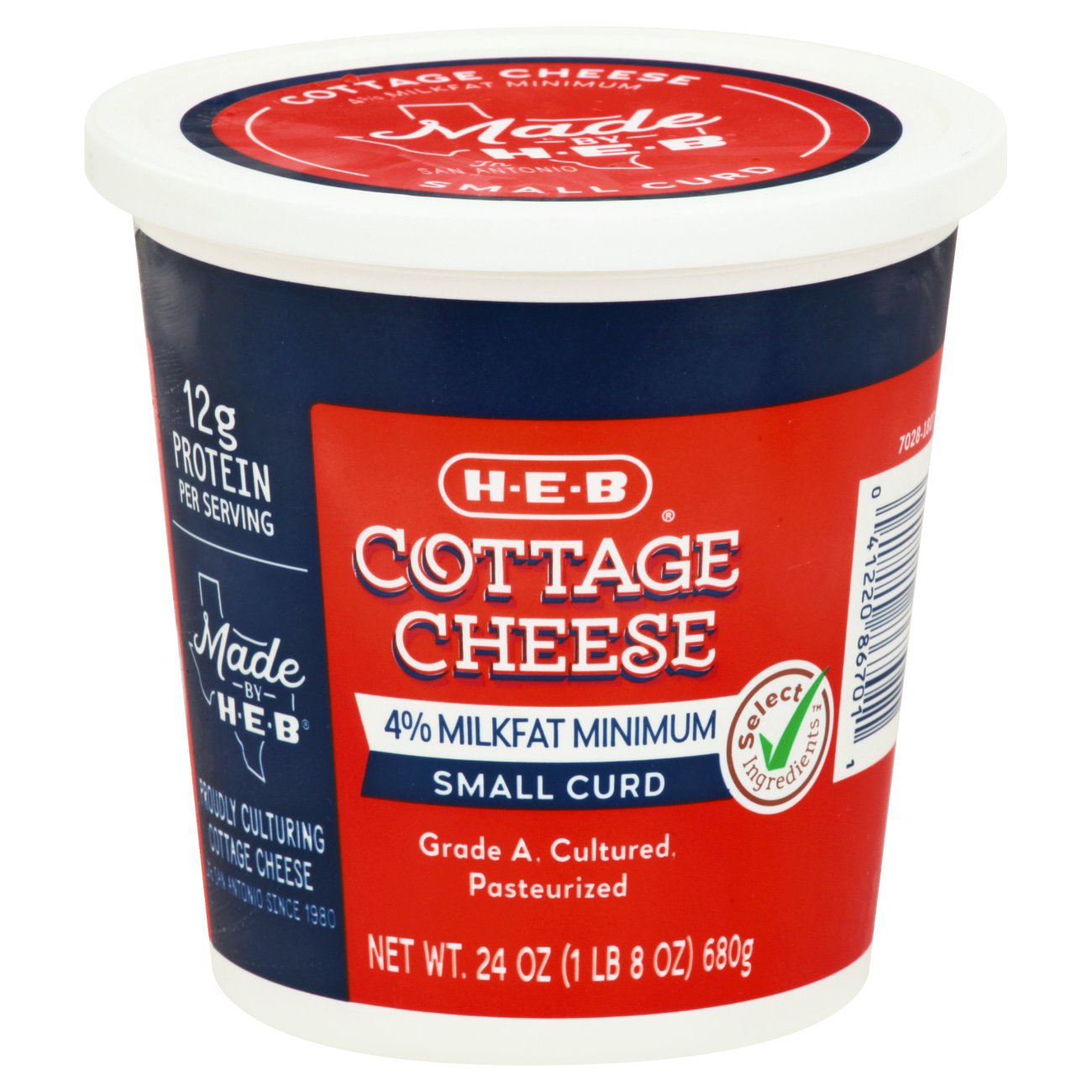 H-E-B Small Curd Cottage Cheese, 24 oz | Joe V's Smart Shop | Low ...
