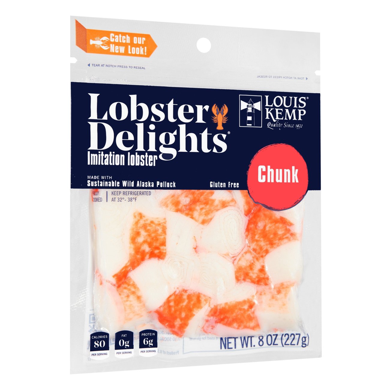 Louis Kemp Fat Free Imitation Lobster Meat Chunk Style - Shop Shrimp ...