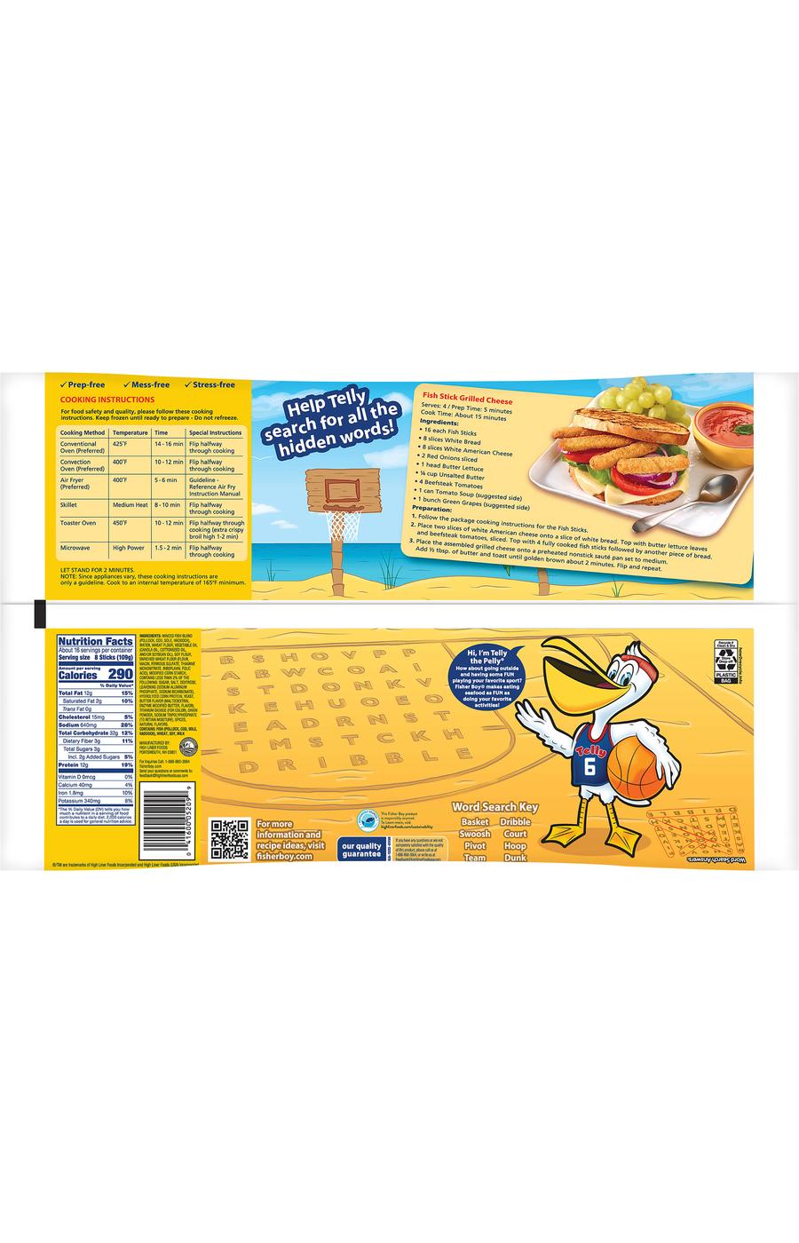 Fisher Boy Frozen Fish Sticks - Family Size - Shop Fish at H-E-B