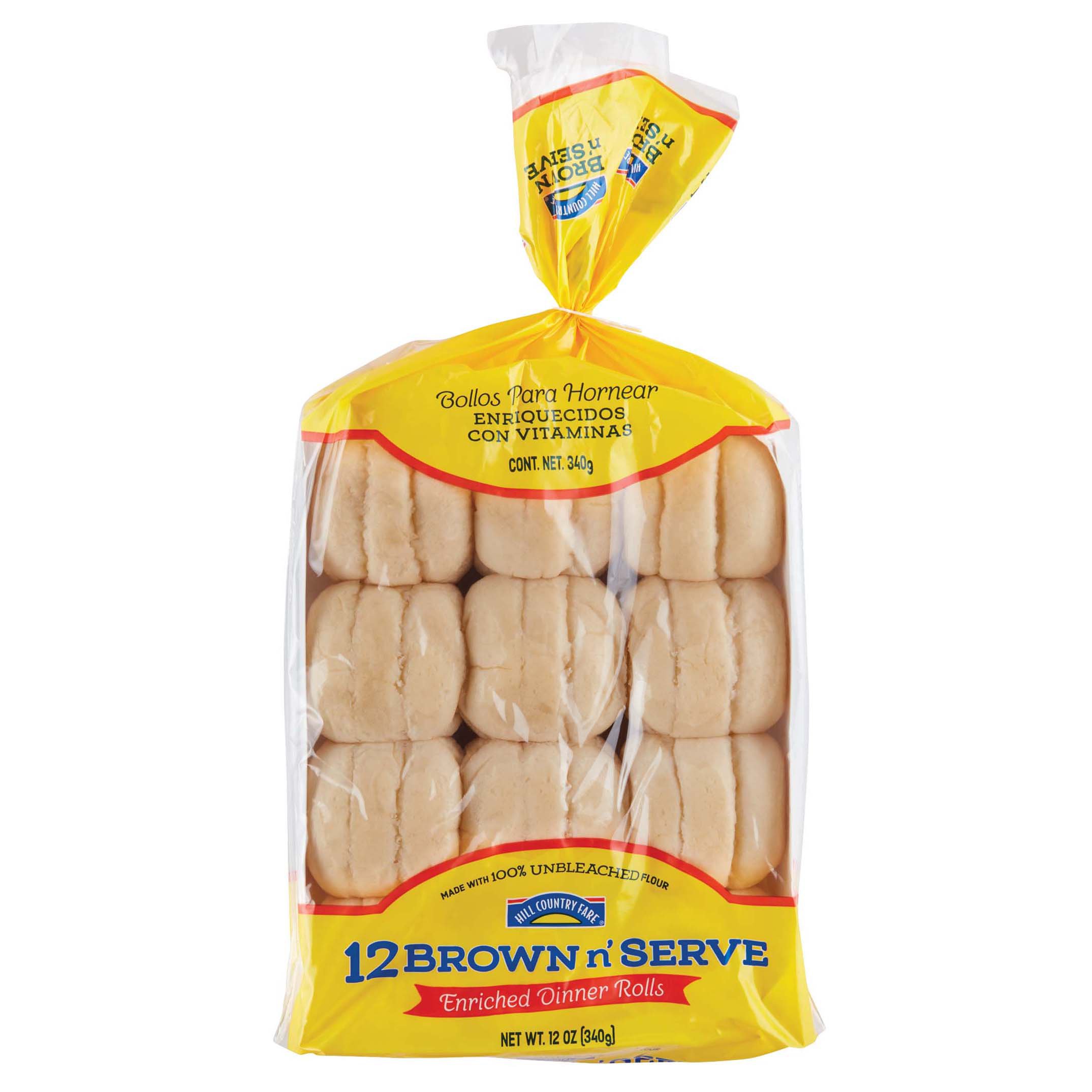Hill Country Fare Brown & Serve Enriched White Rolls - Shop Buns ...