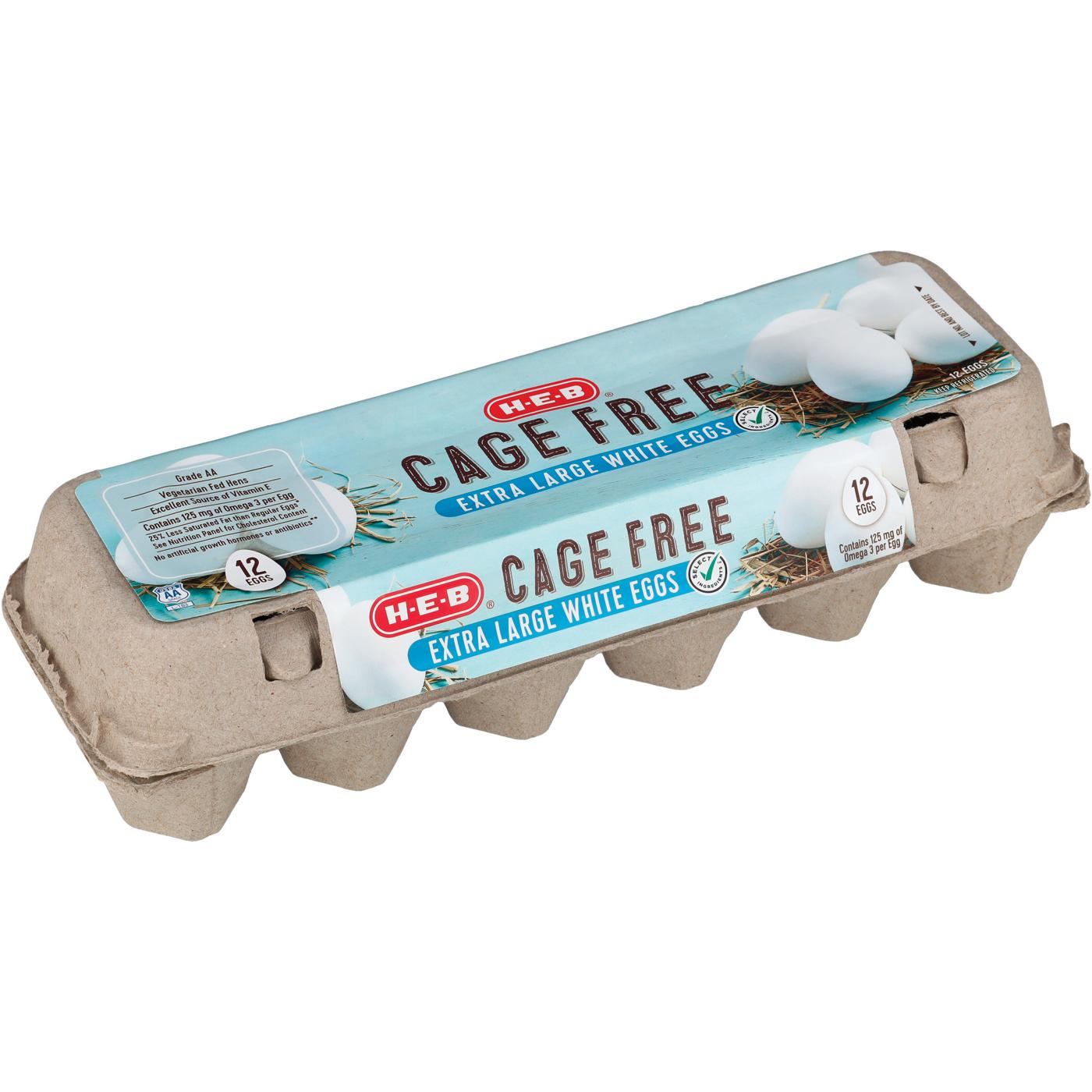 H-E-B Grade AA Cage Free Extra Large White Eggs - Shop Eggs & egg ...