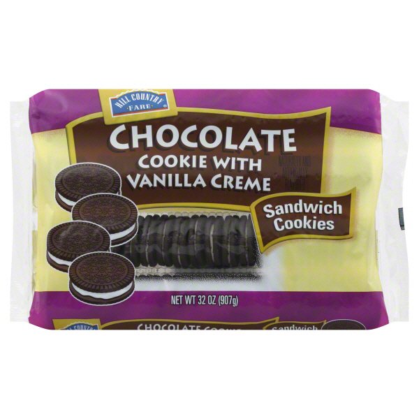 Hill Country Fare Chocolate Cookie With Vanilla Creme Sandwich - Shop ...