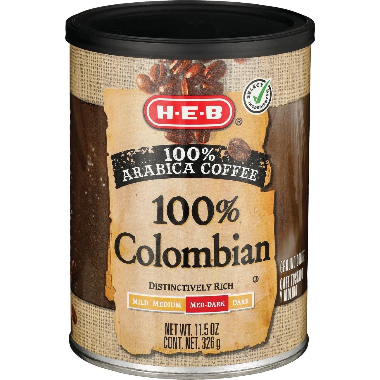 H-E-B 100% Colombian Med-Dark Roast Ground Coffee - Shop Coffee at H-E-B