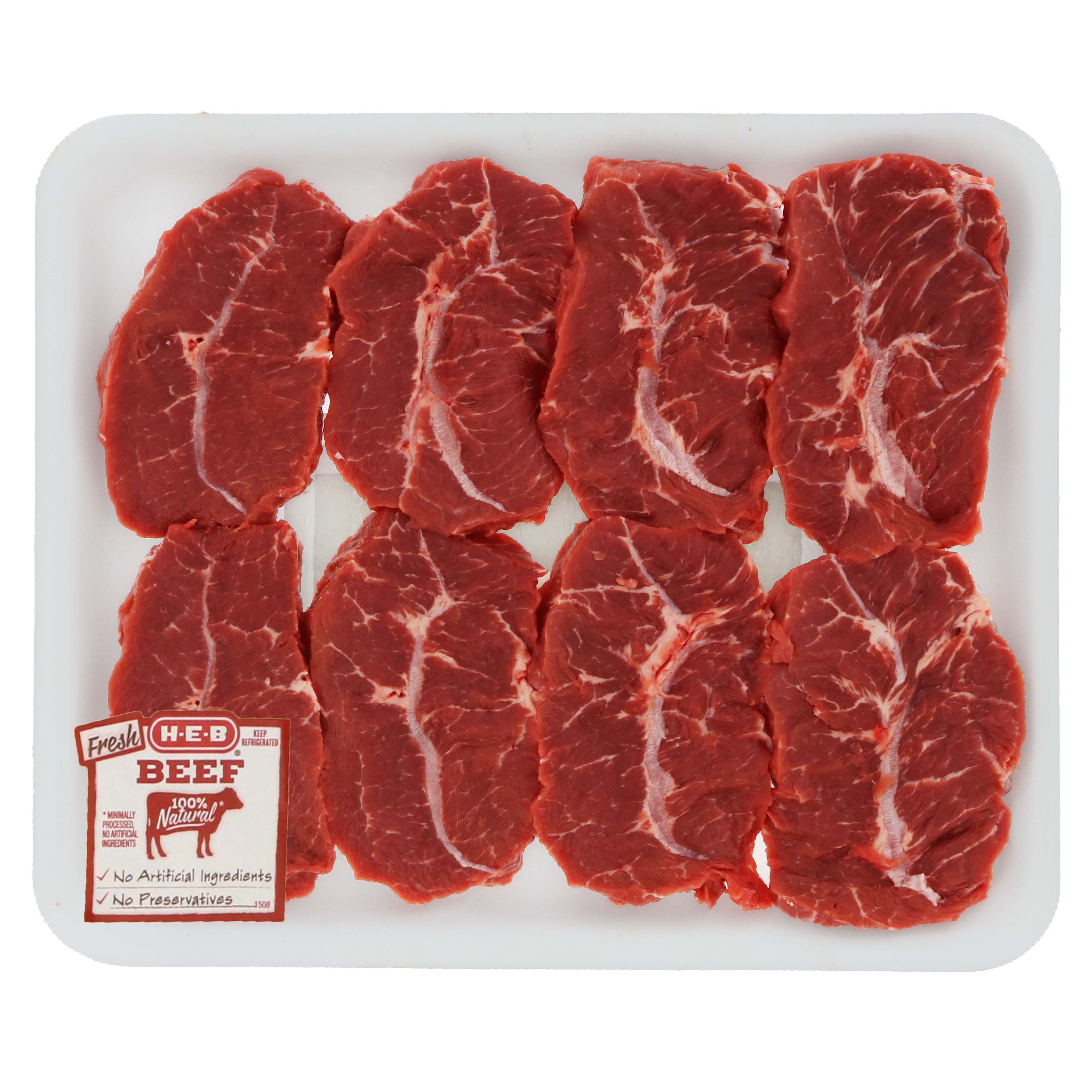 H-E-B Beef Top Blade Steak Boneless Thin Value Pack USDA Select - Shop ...