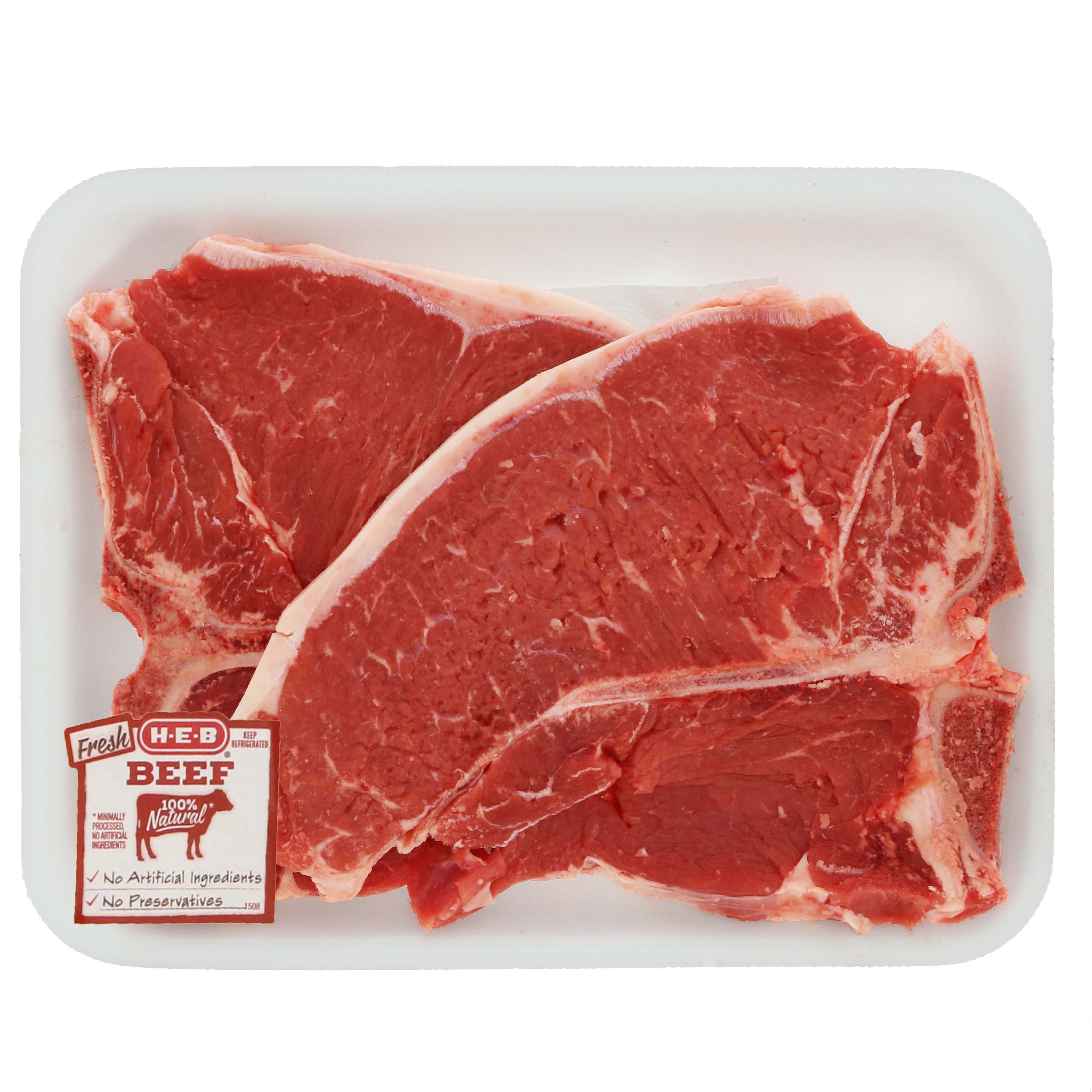 H-E-B Beef T-Bone Steak Thin, USDA Select | Joe V's Smart Shop | Low ...