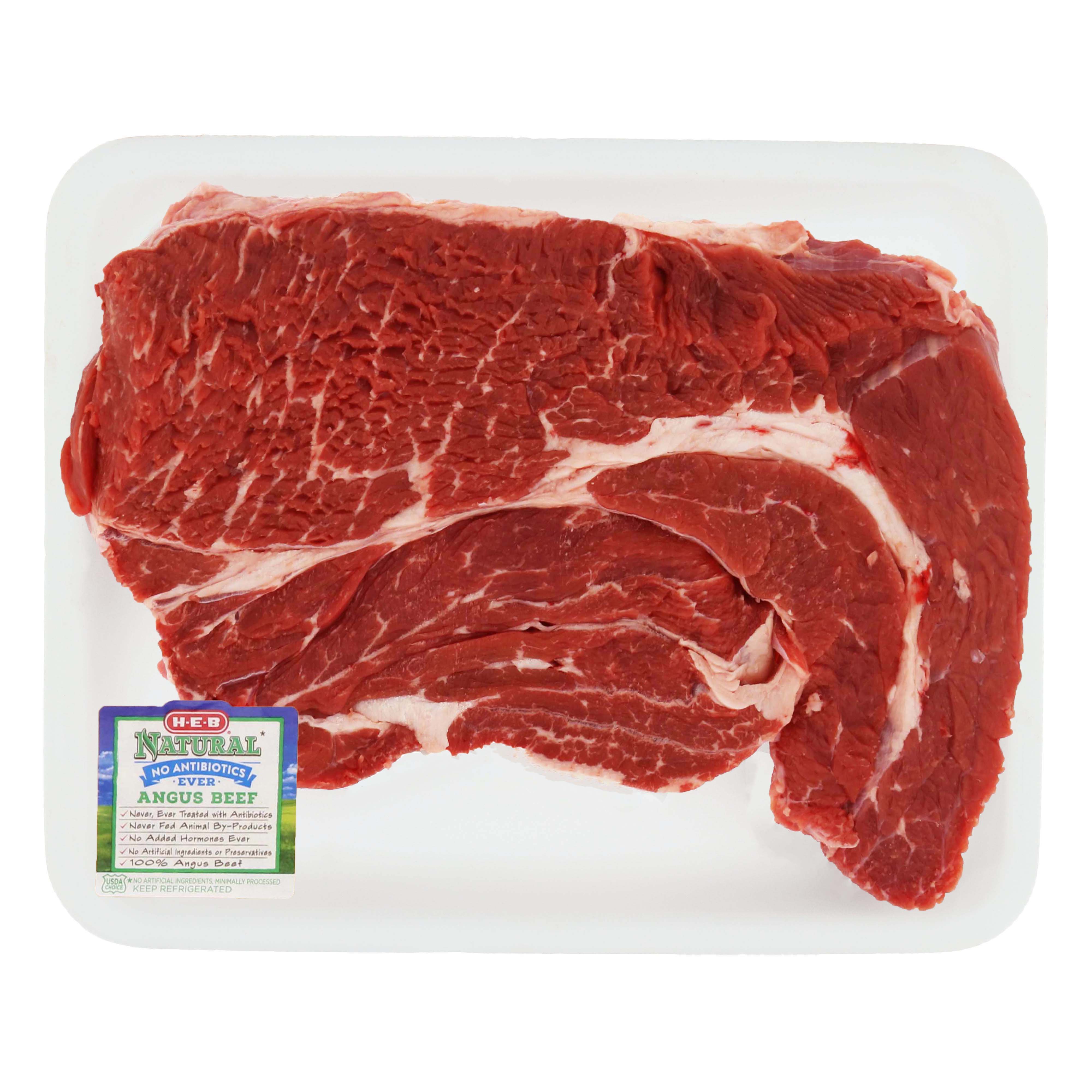 H-E-B Natural Beef Chuck Steak Boneless, USDA Choice - Shop Meat at H-E-B