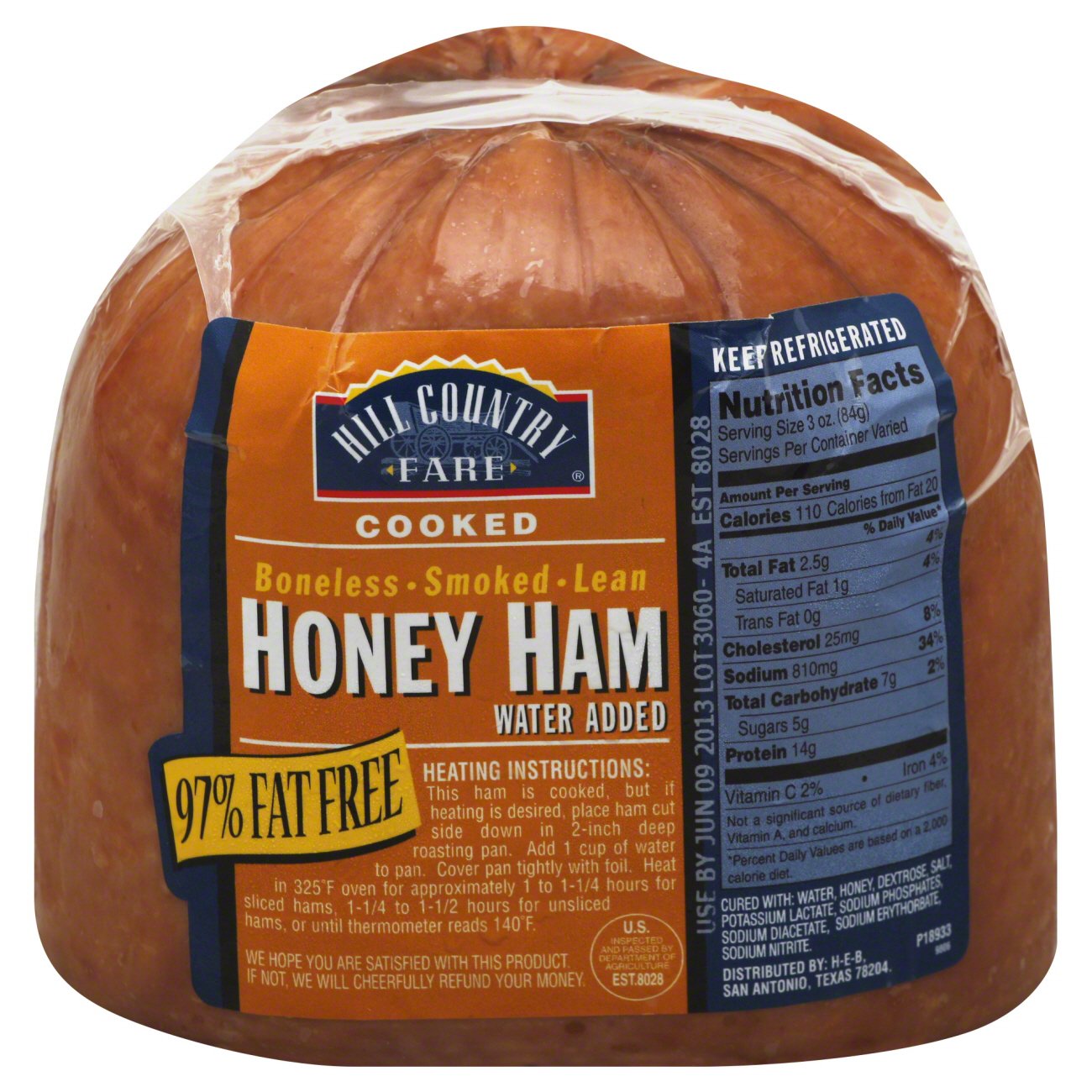 Hill Country Fare Fully Cooked Boneless Smoked Lean Honey Ham - Shop ...