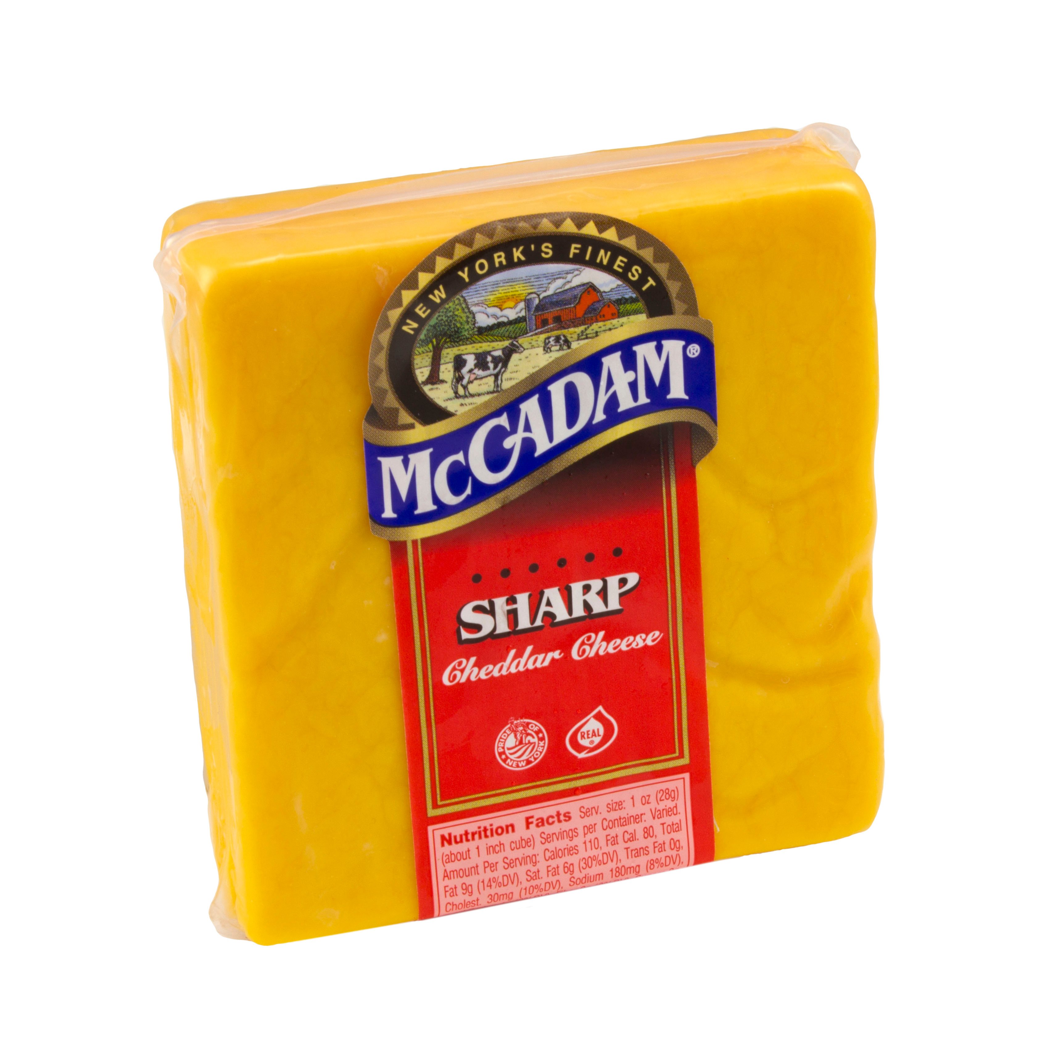 McCadam Sharp Yellow New York Cheddar Cheese, sold by the - Shop Cheese ...