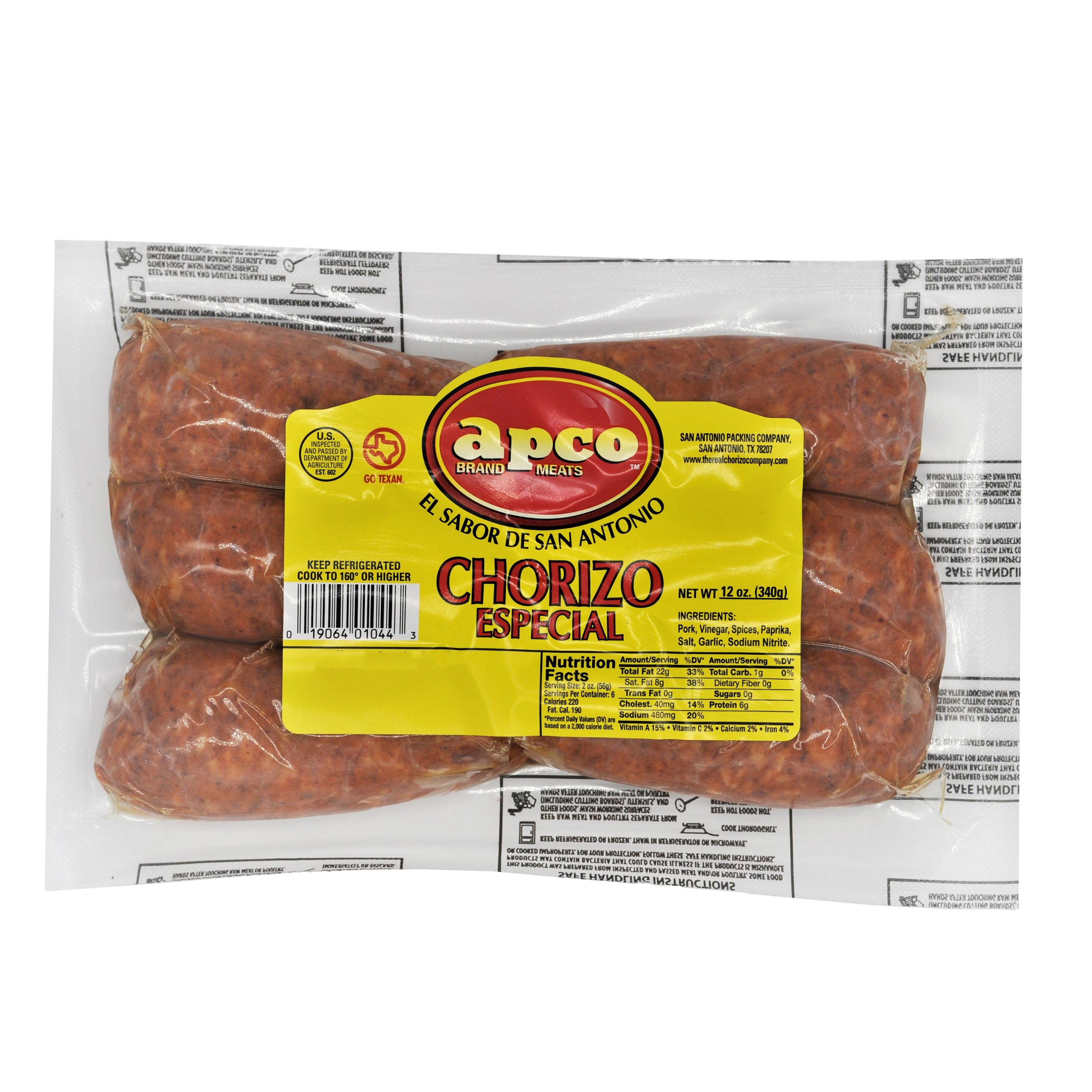 Apco Pork Chorizo Sausage Links Especial - Shop Sausage at H-E-B