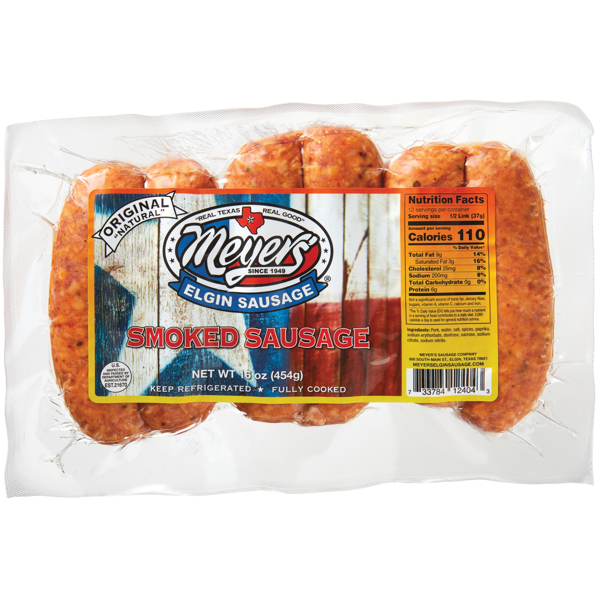 Meyer's Pork Smoked Sausage Links - Original, 6 ct | Central Market ...