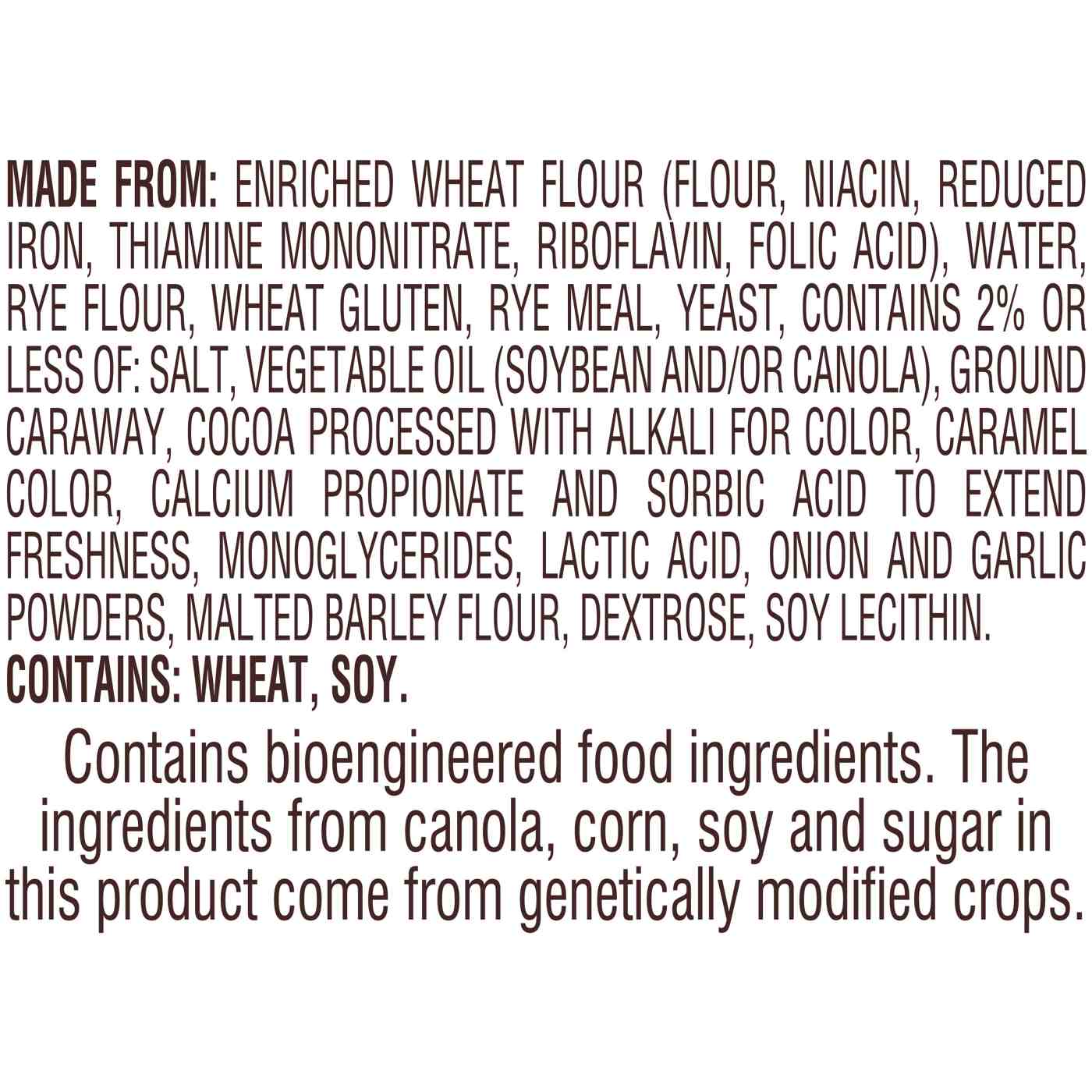 Pepperidge Farm Jewish Rye & Pumpernickel Deli Rye & Pump Swirl Sliced ...