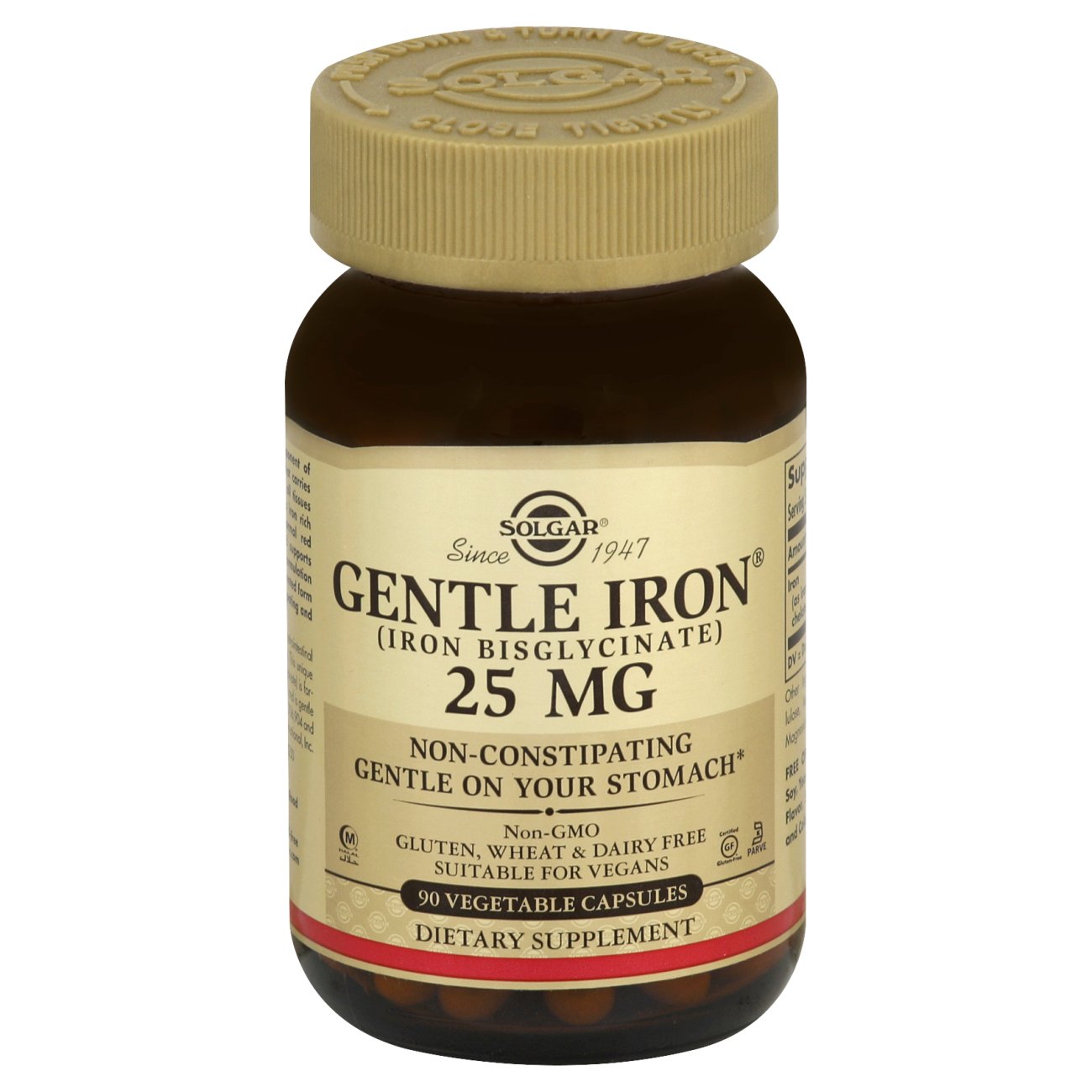 Solgar Gentle Iron 25 Mg Vegetable Capsules - Shop Vitamins ...