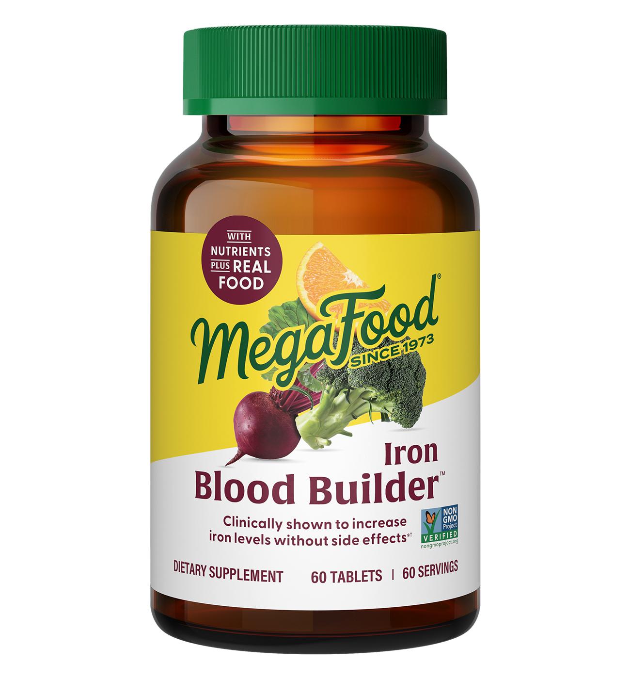 MegaFood Blood Builder Whole Food Multivitamin & Mineral Supplement ...