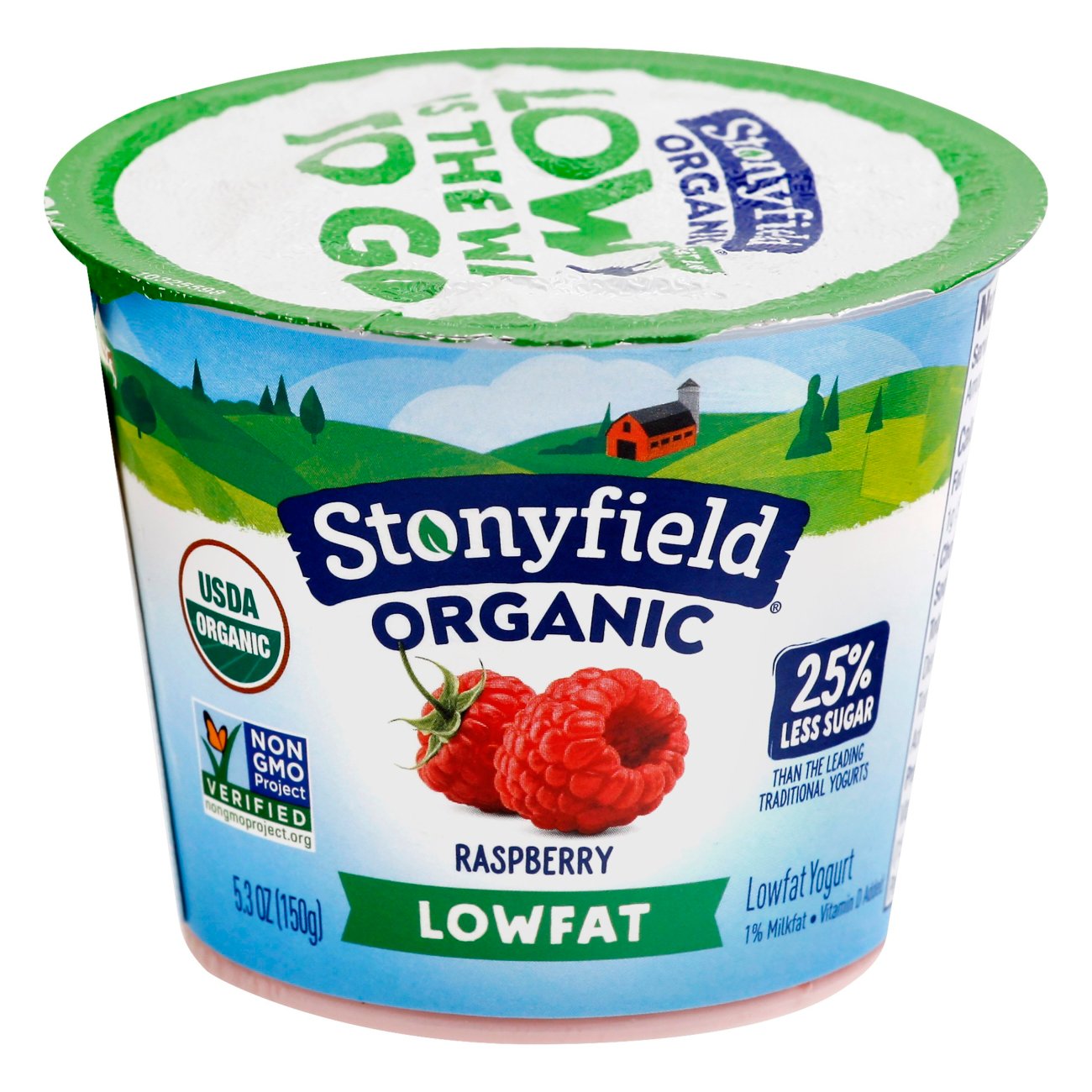 Stonyfield Smooth & Creamy Lowfat Raspberry Yogurt - Shop Yogurt at H-E-B