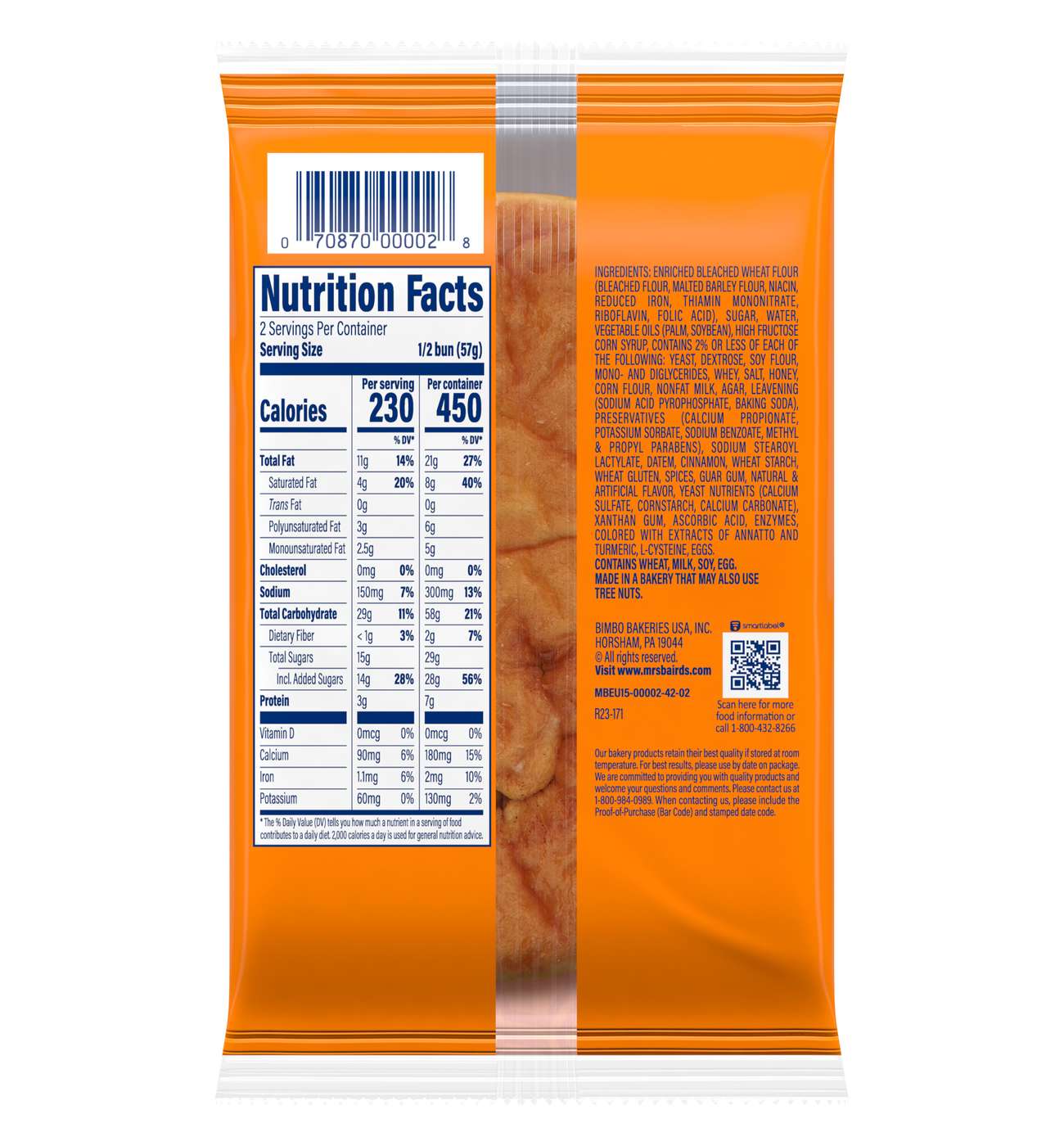 Mrs Baird's Glazed (Individual) Honey Bun - Shop Snack cakes at H-E-B
