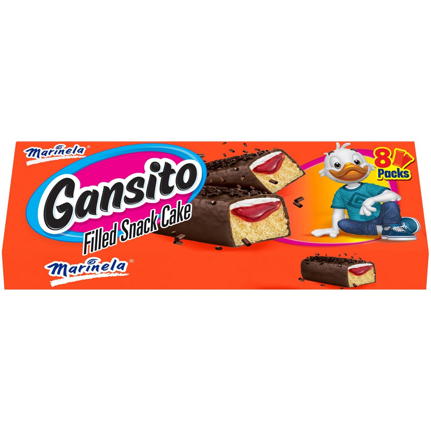 Marinela Gansito Strawberry-Filled Chocolate-Covered Snack Cakes - Shop ...
