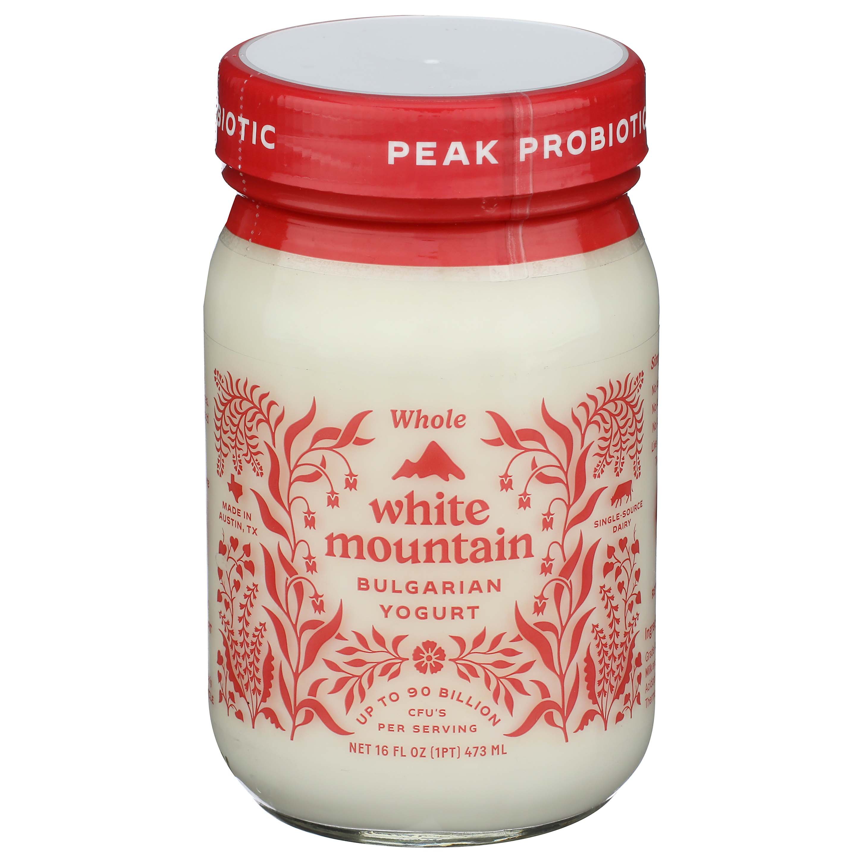 White Mountain Bulgarian Whole Milk Probiotic Yogurt, 16 oz | Central ...