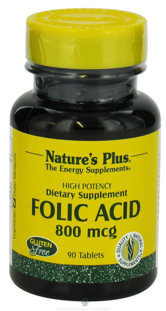 NaturesPlus Folic Acid 800 mcg Tablets - Shop Vitamins & Supplements at ...