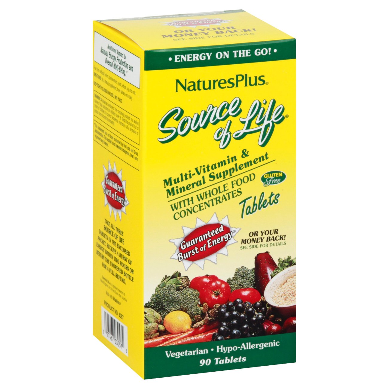 NaturesPlus Source of Life Multi-Vitamin & Mineral Supplement Tablets ...