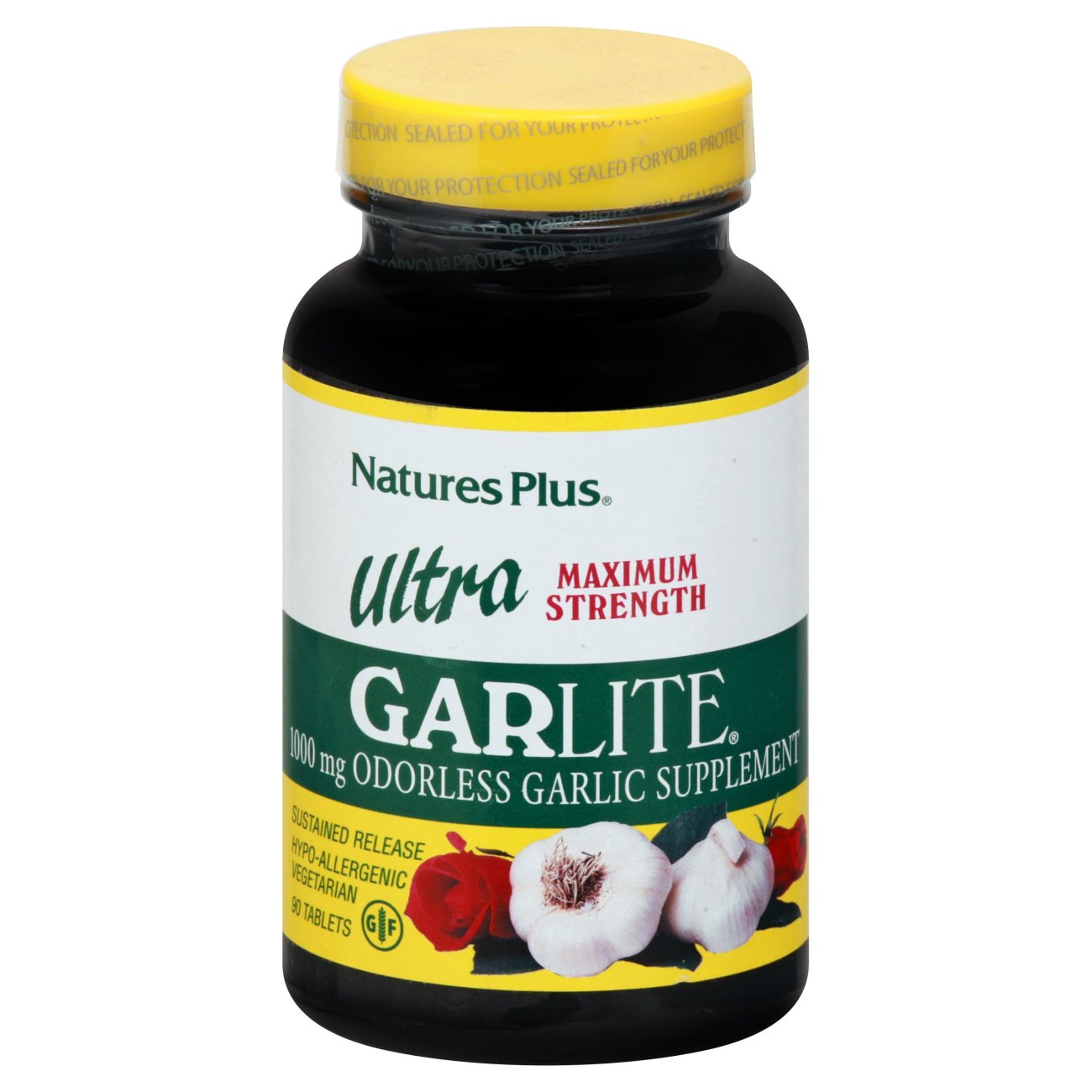 NaturesPlus Ultra Maximum Strength Garlite 1000 mg Tablets - Shop Herbs ...