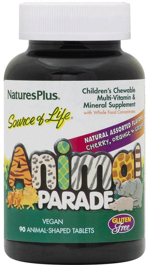 NaturesPlus Children's Chewable Multivitamin Fruity Animal Parade ...