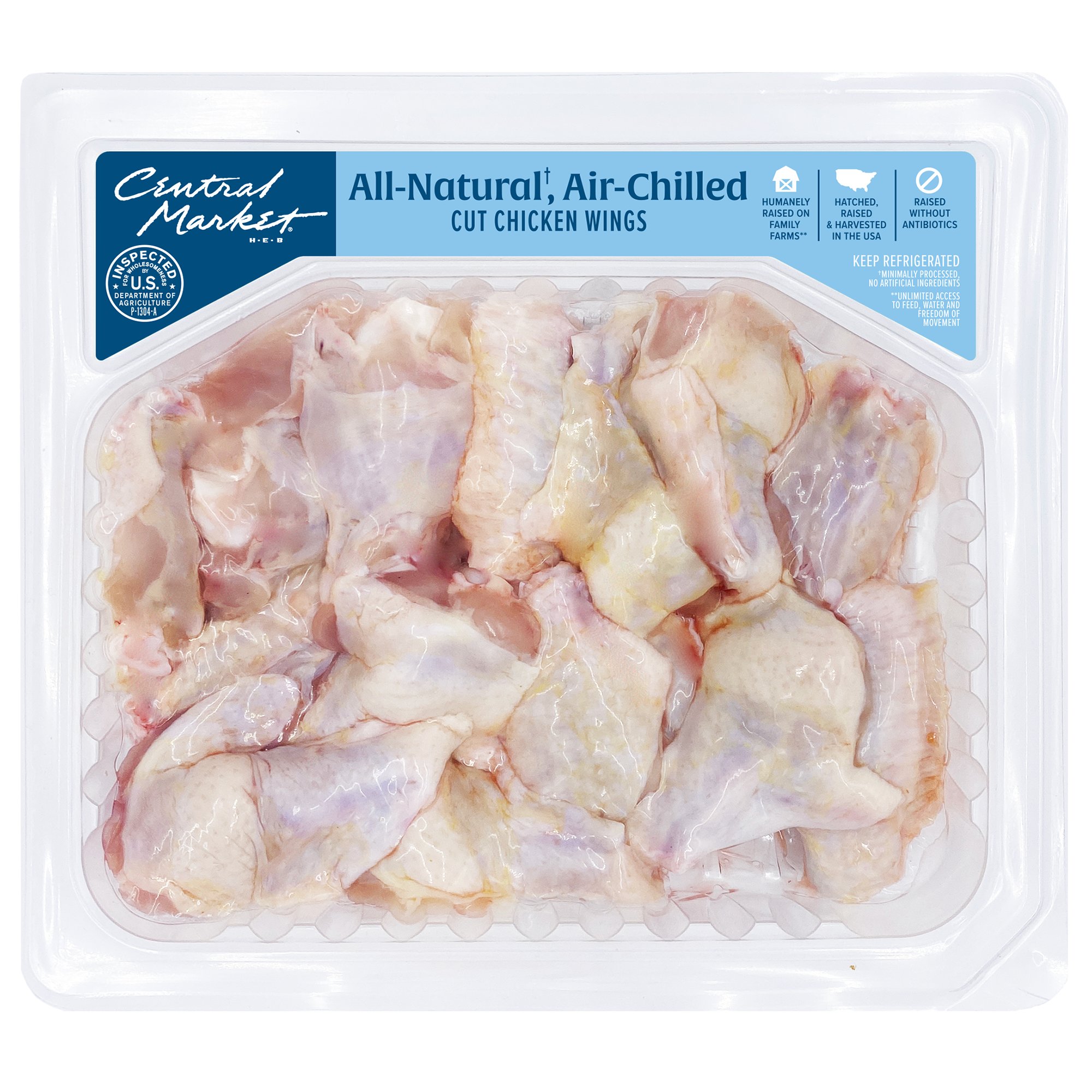 Central Market All-Natural Air-Chilled Cut Chicken Wings - Shop Meat at ...