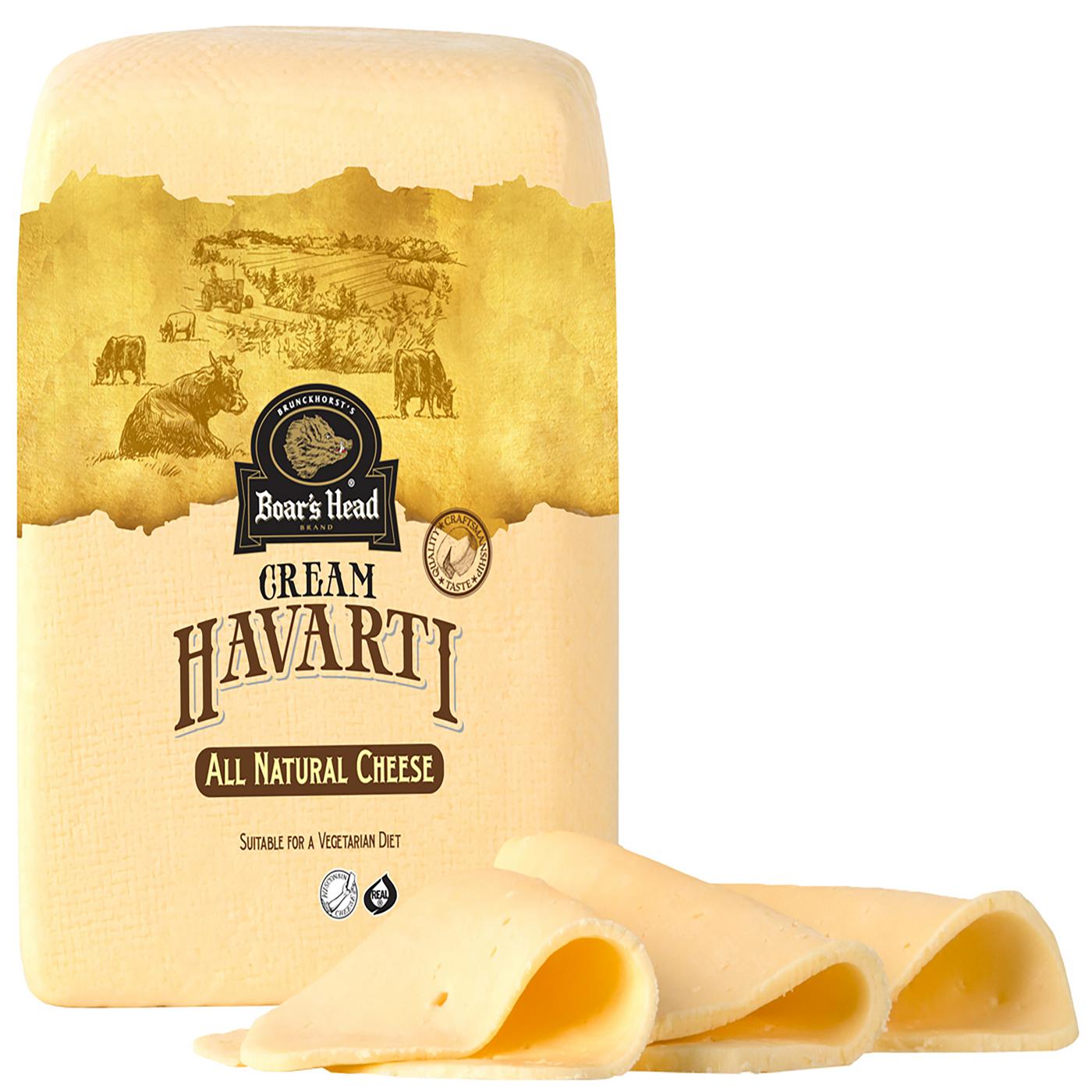 Boar's Head Cream Havarti Cheese, Custom Sliced - Shop Cheese at H-E-B