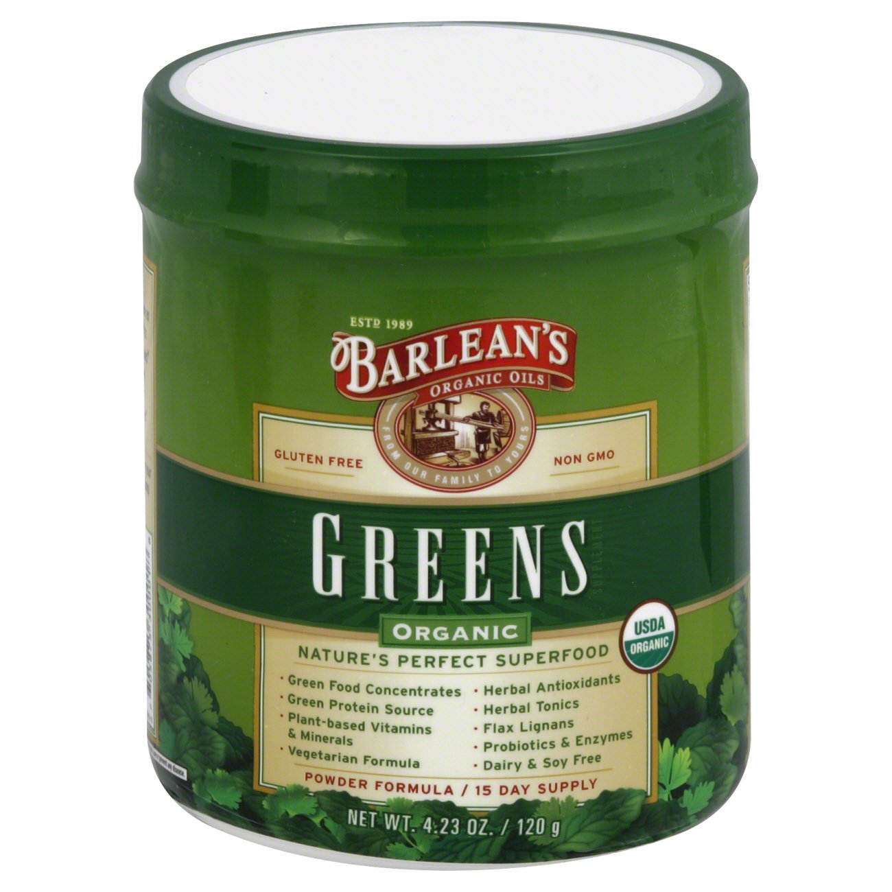 Barlean's Organic Oils Greens Organic Powder Formula - Shop Diet ...
