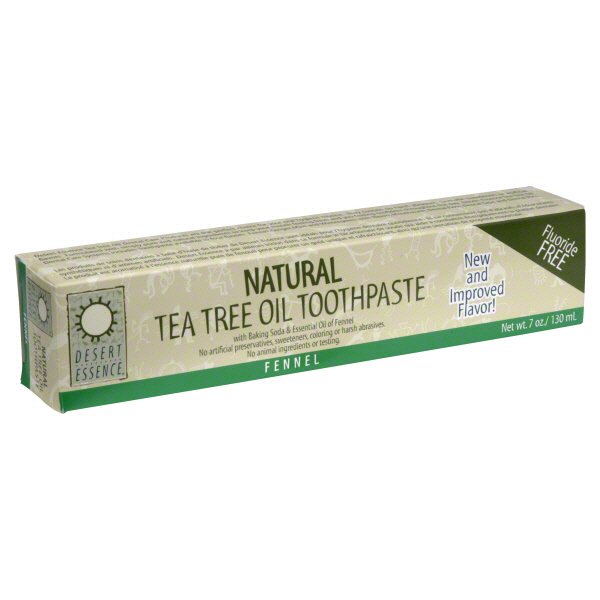 Desert Essence Natural Tea Tree Oil Toothpaste with Baking Soda and ...