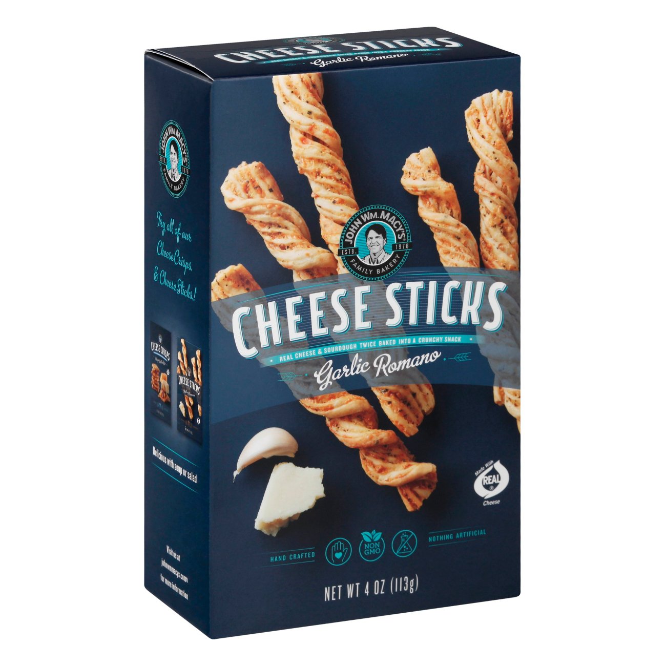 John Wm. Macy's Garlic Romano Cheesesticks - Shop Crackers ...