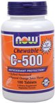 NOW Vitamin C-500 mg Orange Chewable Tablets - Shop Vitamins A-Z at H-E-B