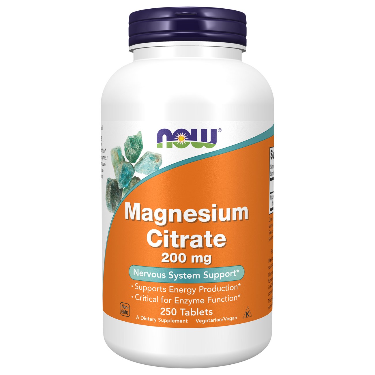 NOW Magnesium Citrate 200 Mg Vegetarian/Vegan Capsules - Shop Minerals ...