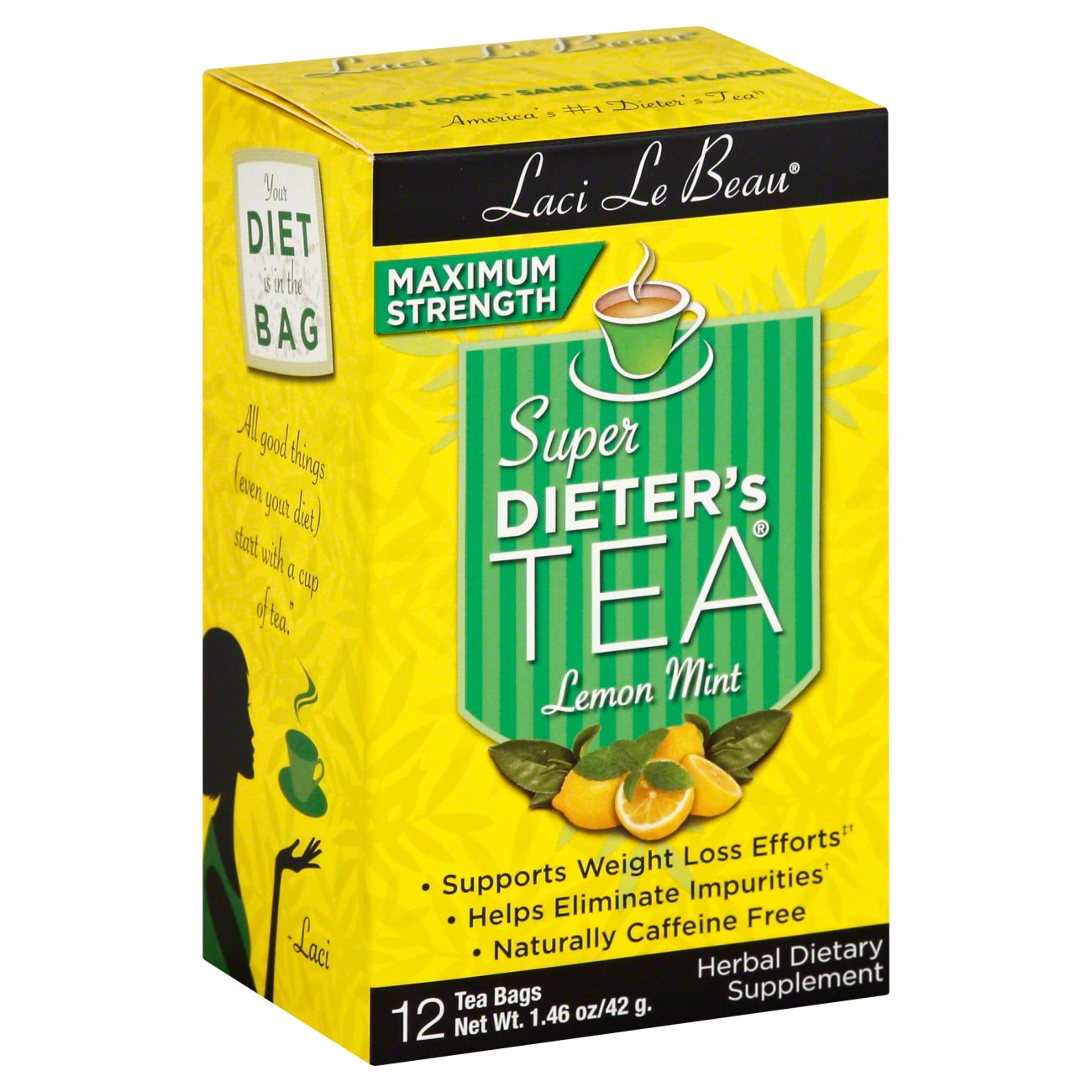Laci Le Beau Super Dieters Maximum Strength Lemon Mint Tea Bags Shop Tea At H E B