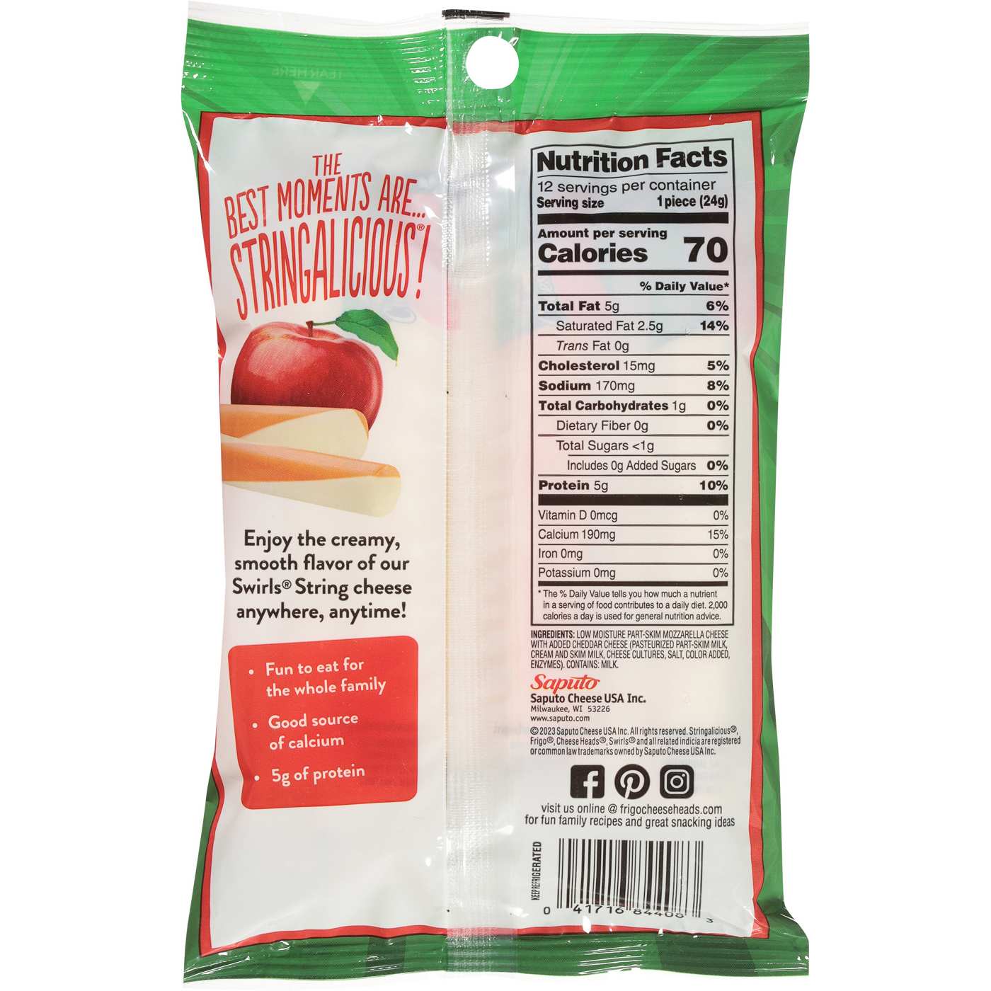 Frigo CheeseHeads Double Swirl String Cheese - Shop Cheese at H-E-B
