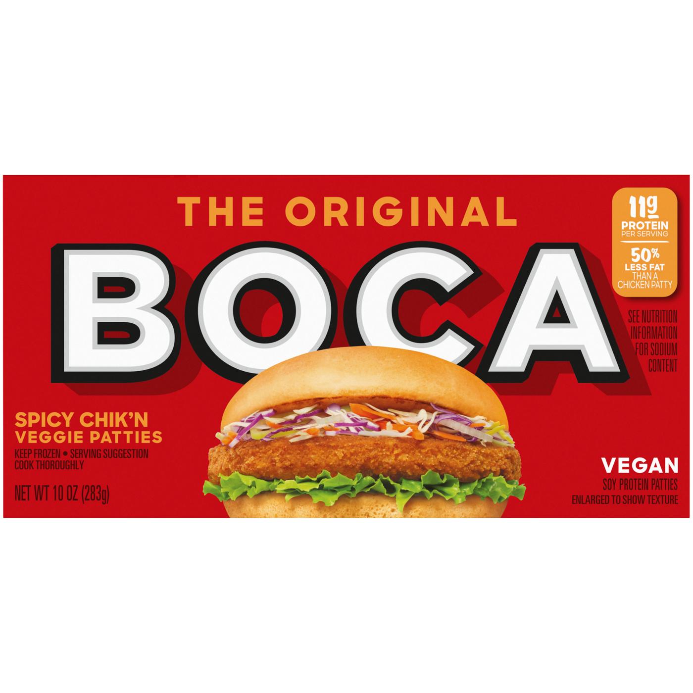 Boca Spicy Chik'n Meatless Patties - Shop Meat alternatives at H-E-B