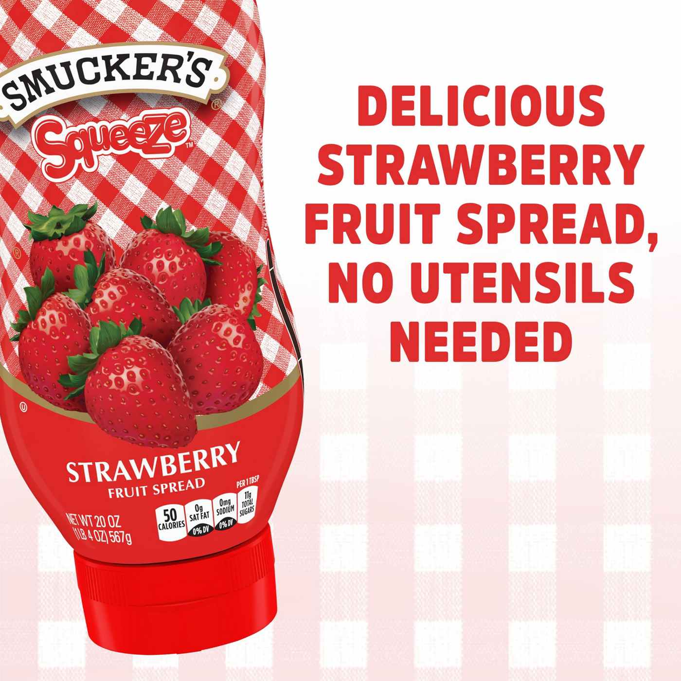 Smucker's Squeeze Strawberry Fruit Spread - Shop Jelly & jam at H-E-B