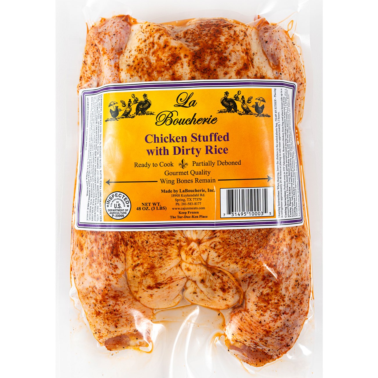 La Boucherie Whole Chicken Stuffed with Dirty Rice - Shop Chicken at H-E-B