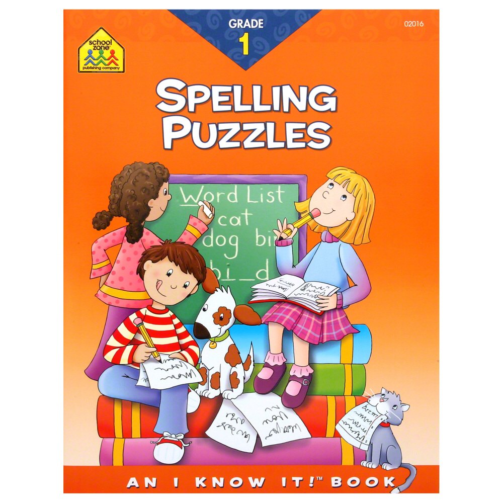 School Zone Grade 1 Spelling Puzzles Workbook - Shop Books & coloring ...