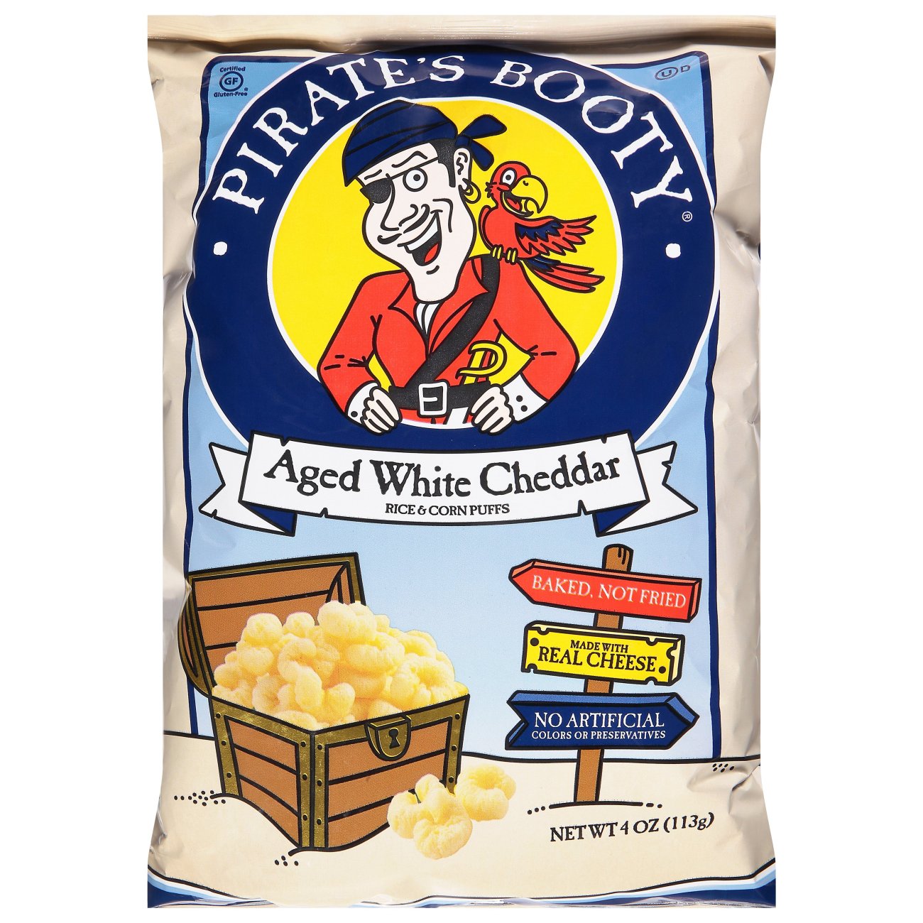 Pirate s Booty Aged White Cheddar Rice And Corn Puffs Shop Chips At H E B