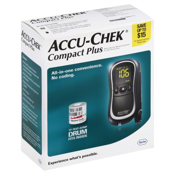Accu-Chek Compact Plus Blood Glucose Monitoring System Kit - Shop ...