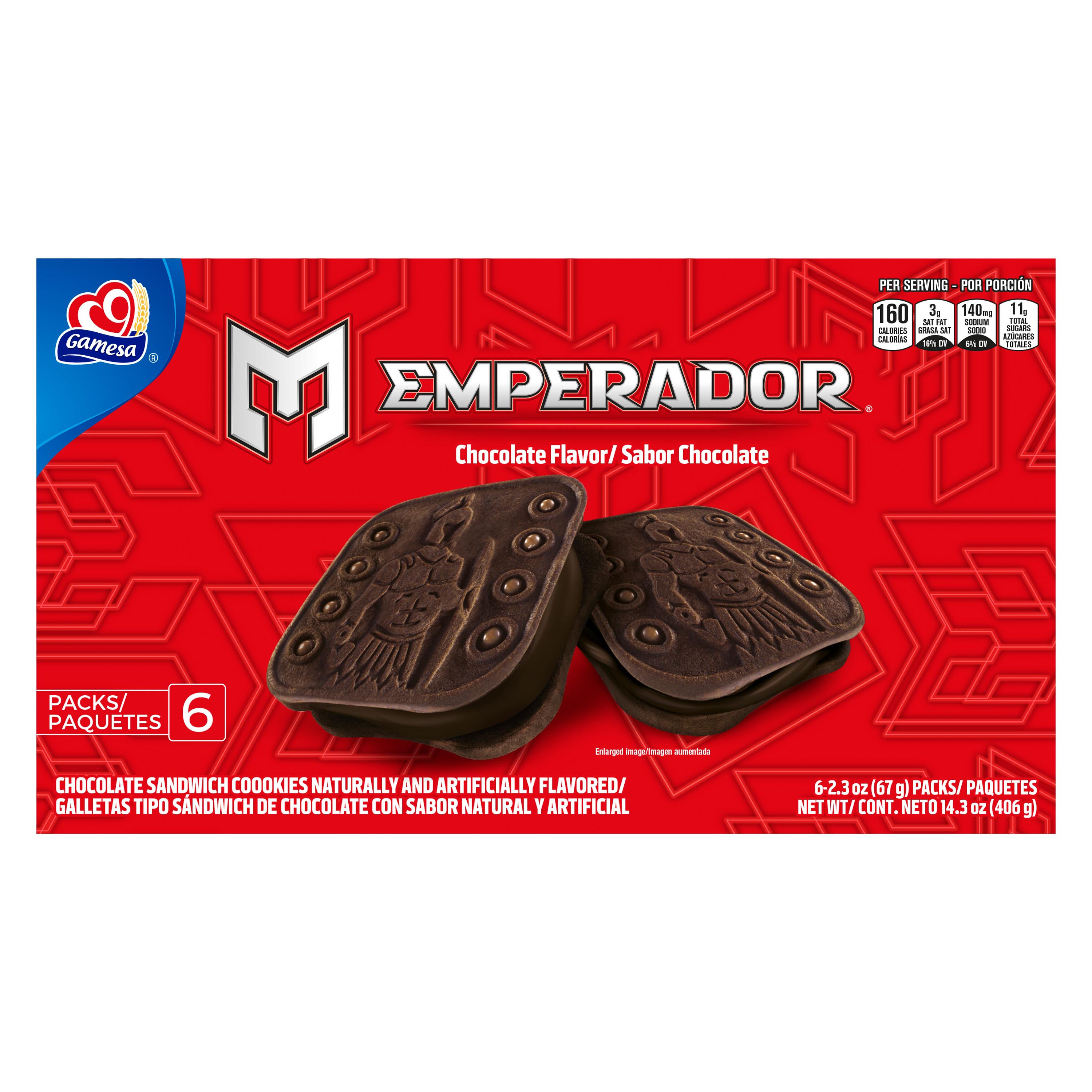 Gamesa Emperador Sandwich Creme Chocolate Cookies - Shop Cookies at H-E-B
