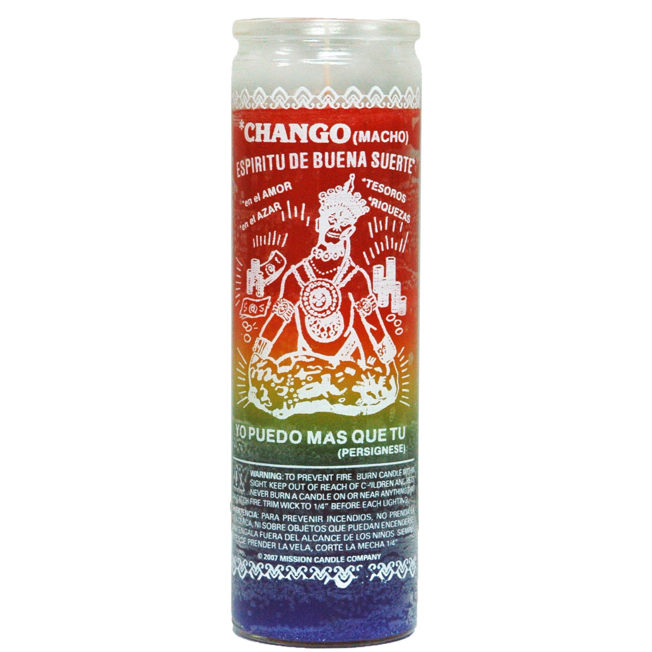 Brilux Chango Macho Religious Candle - Tri Color Wax - Shop Candles at ...