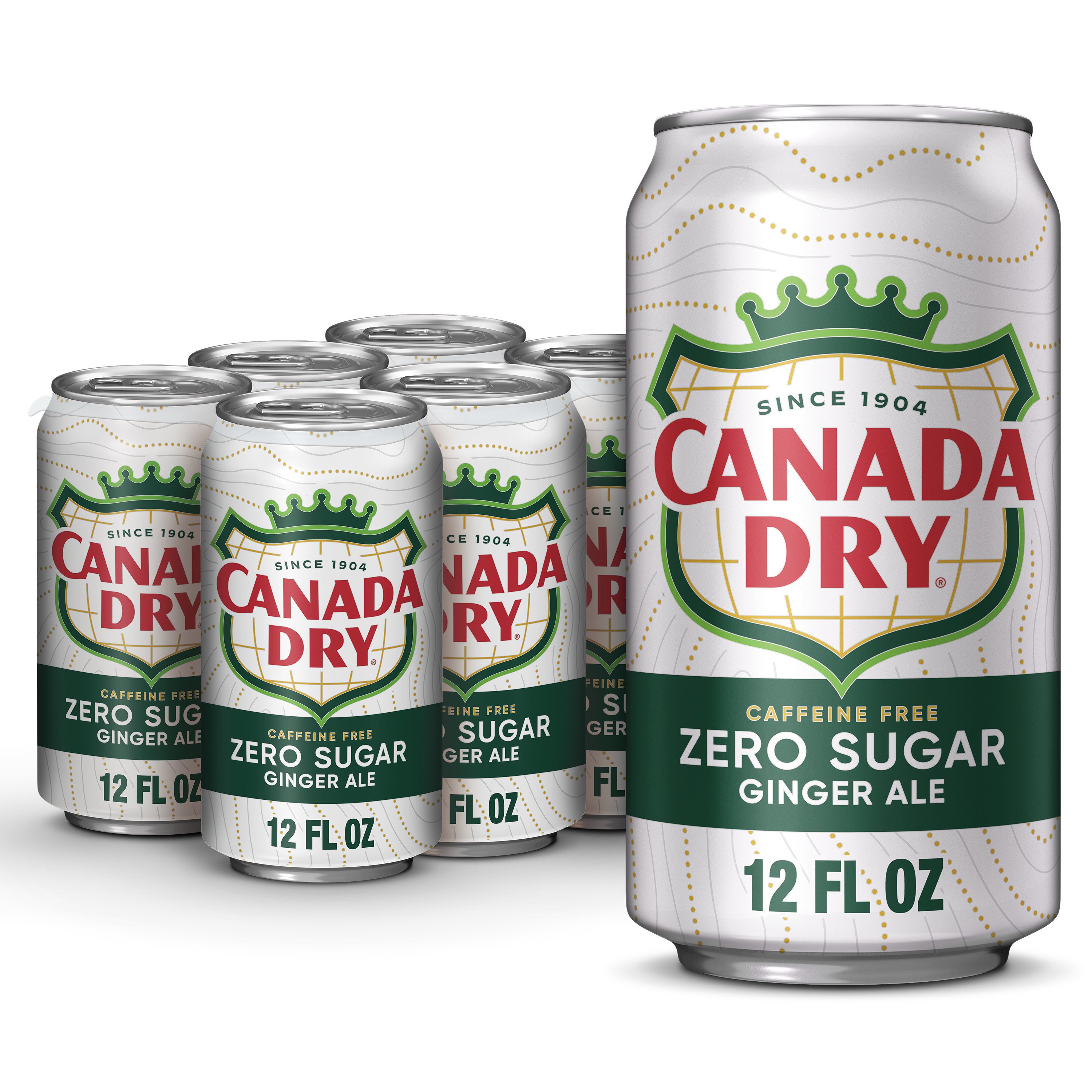Canada Dry Zero Sugar Ginger Ale Soda 6 pk Cans - Shop Soda at H-E-B